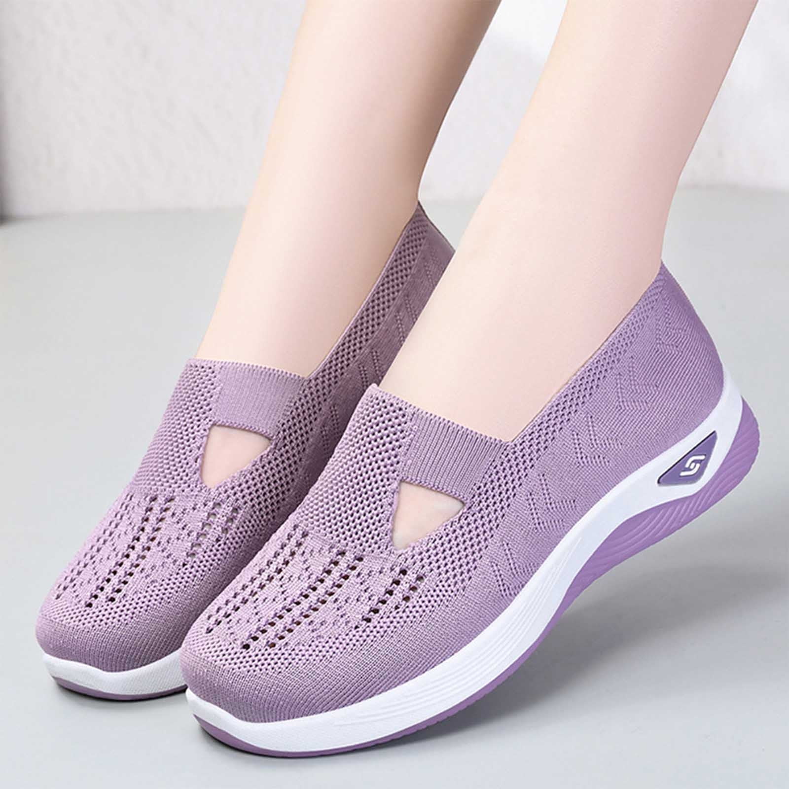 Hinvhai Women Footwear Orthopedic Sneakers Clearance Woven Breathable ...
