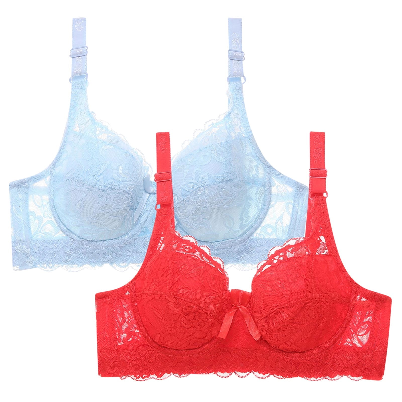 Hinvhai Women's 2 Piece Lace Plus Size Bra Clearance,Classic Fashion ...