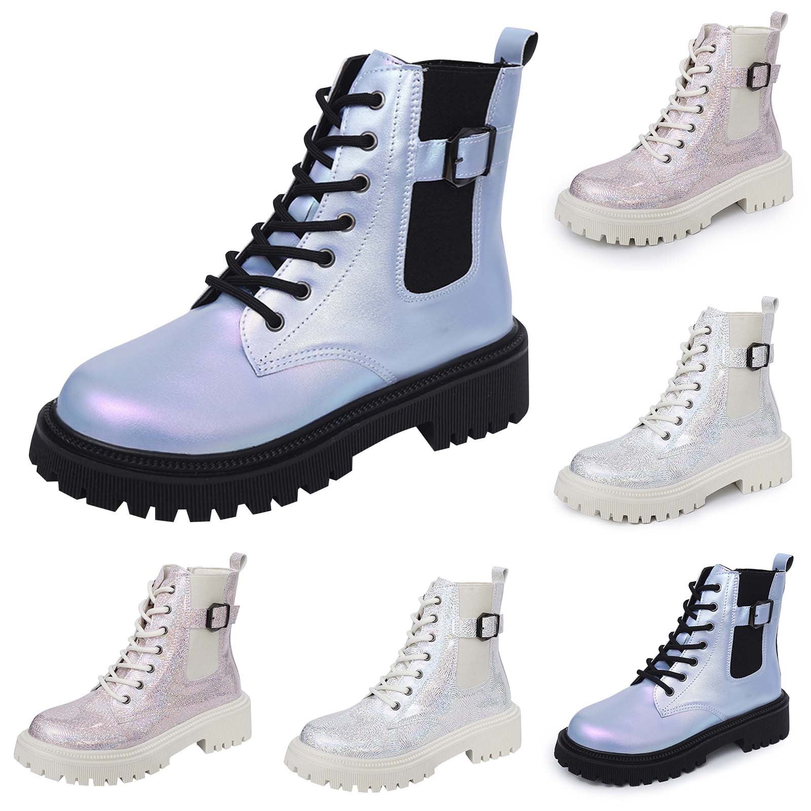 Hinvhai Womens Fashion Ankle Boots Clearance,Classic Casual Lace Up ...