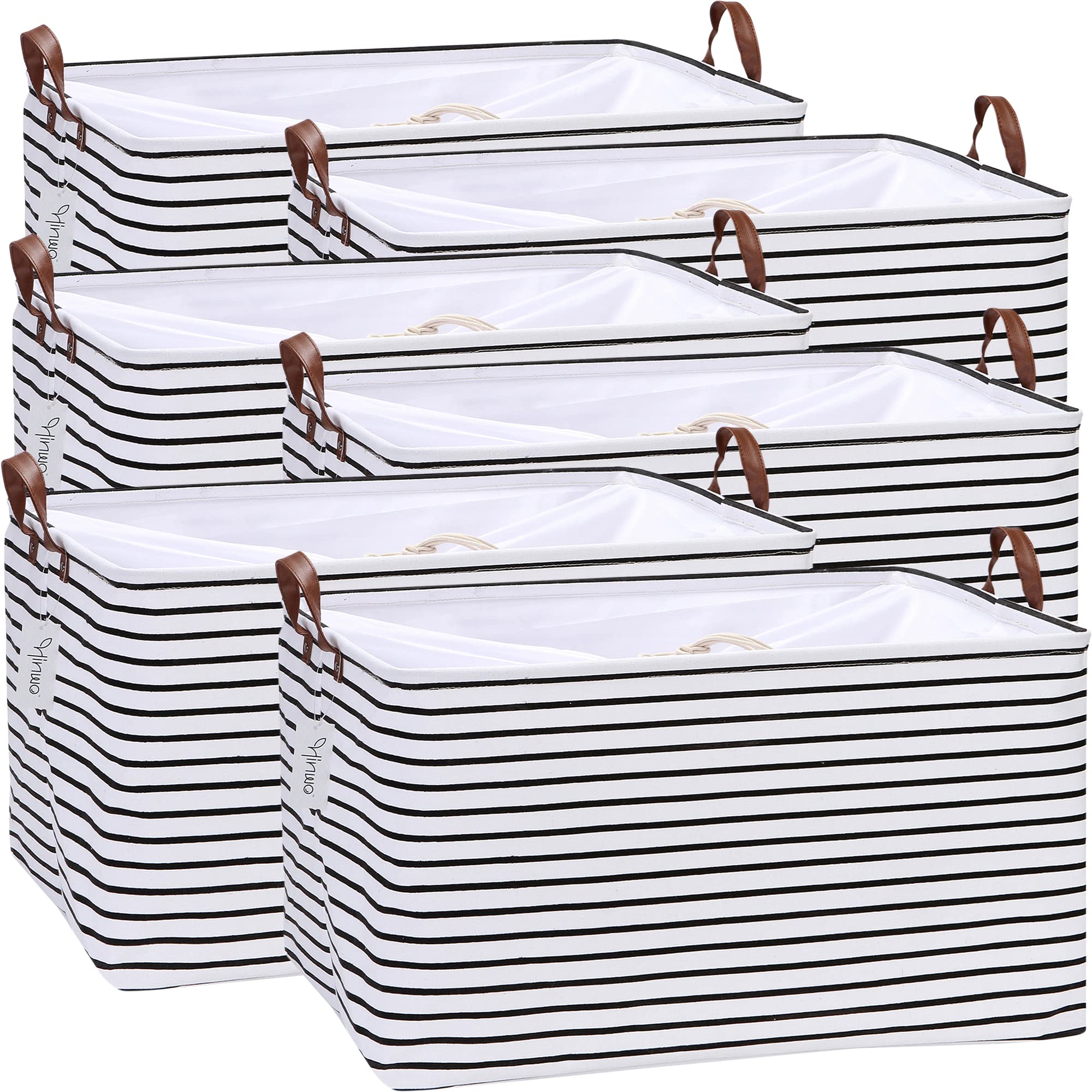 Hinwo 18.6 Gal./74.4 Qt./70.2 L Canvas Storage Bins, Rectangle Storage ...