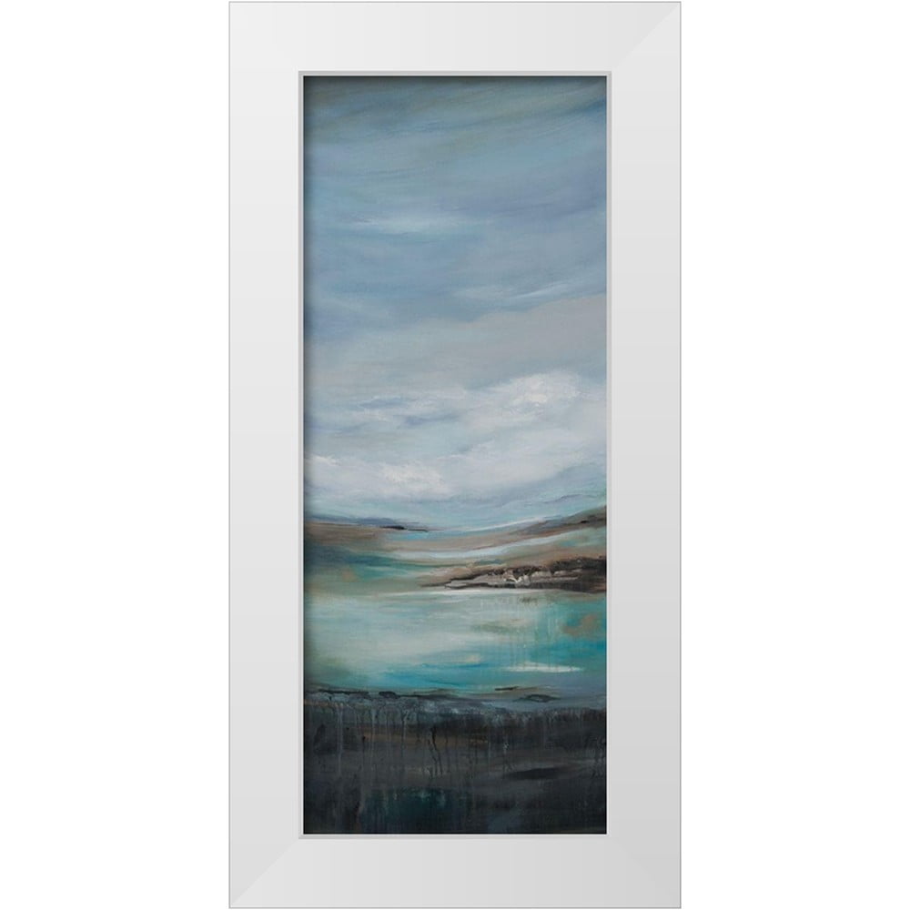 Hinz 12x24 White Modern Wood Framed Museum Art Print Titled - Pondering ...