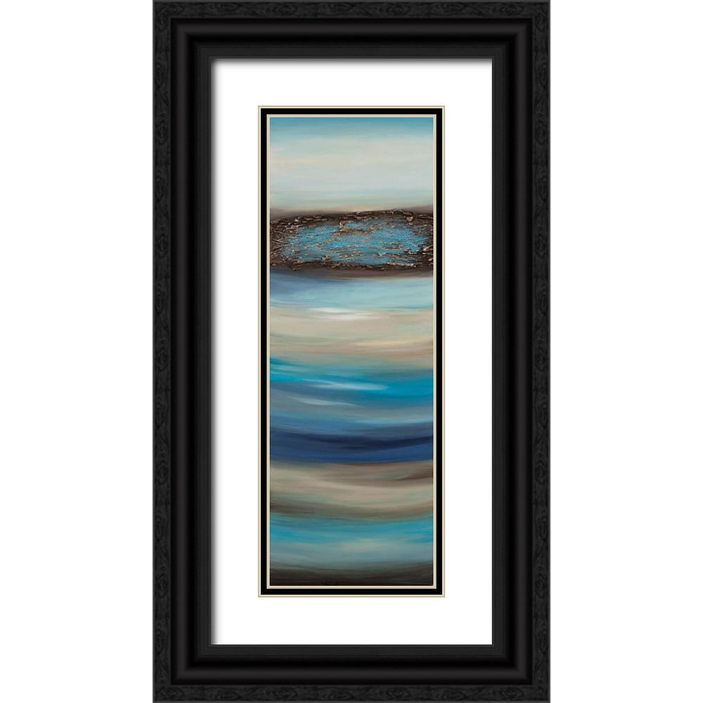 Hinz 8x14 Black Ornate Wood Framed with Double Matting Museum Art Print ...