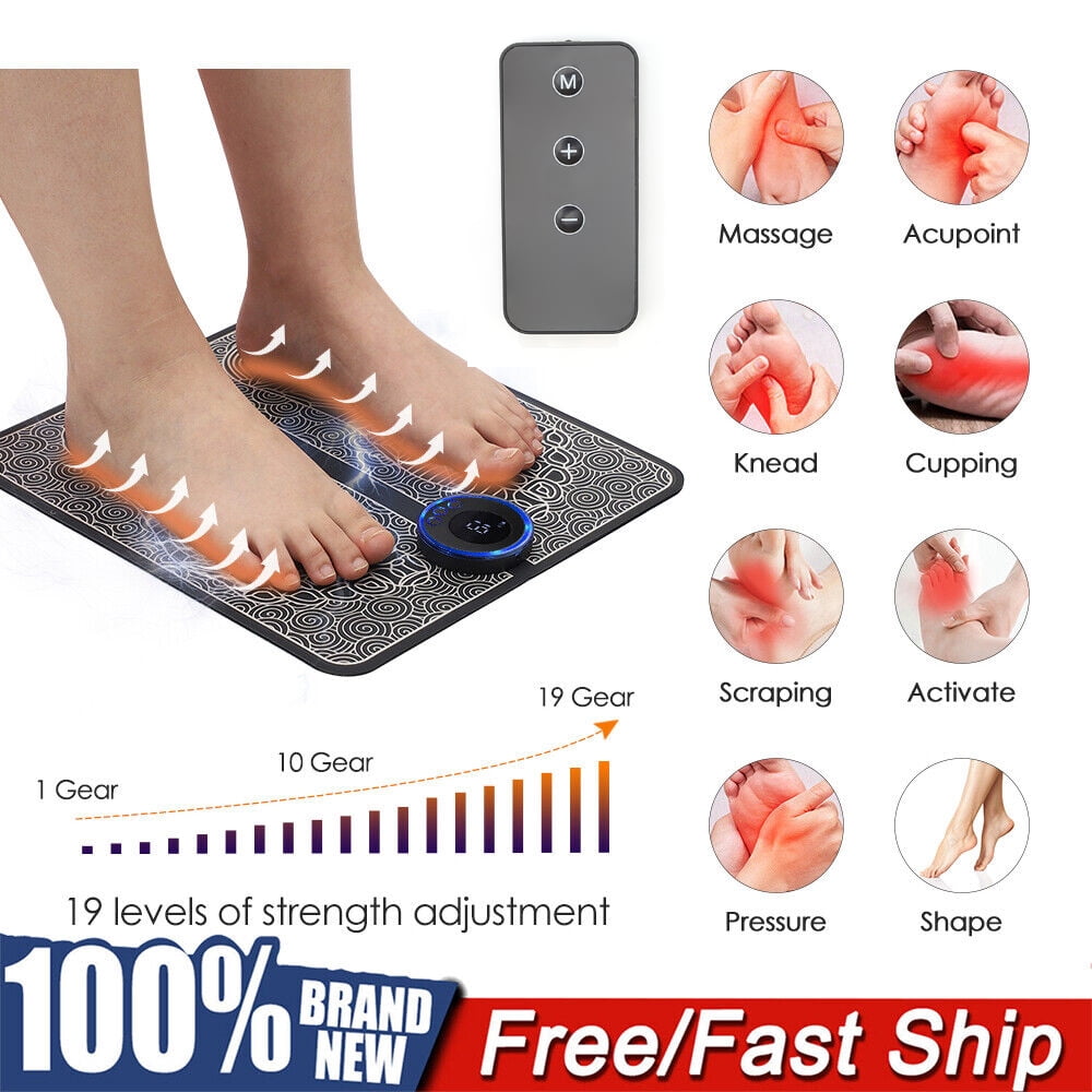 Hinzonek Ems Foot Massager Rechargeable 19 Speed Lcd Deep Kneading
