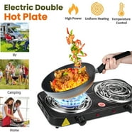 MegaChef Electric Easily Portable Ultra Lightweight Dual Burner Cooktop ...
