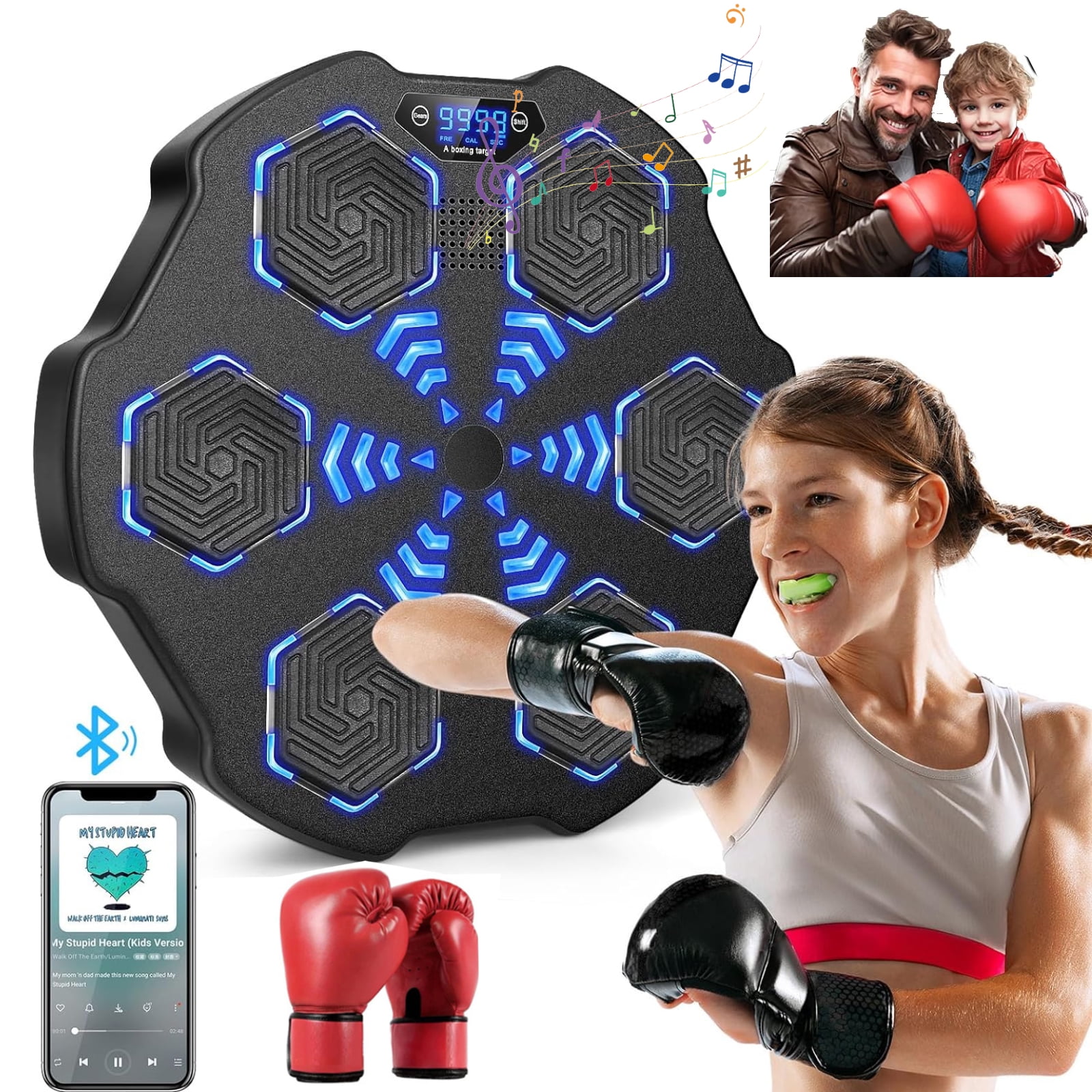 Hinzonek 2024 New Music Boxing Machine, Upgraded Smart Bluetooth Music ...