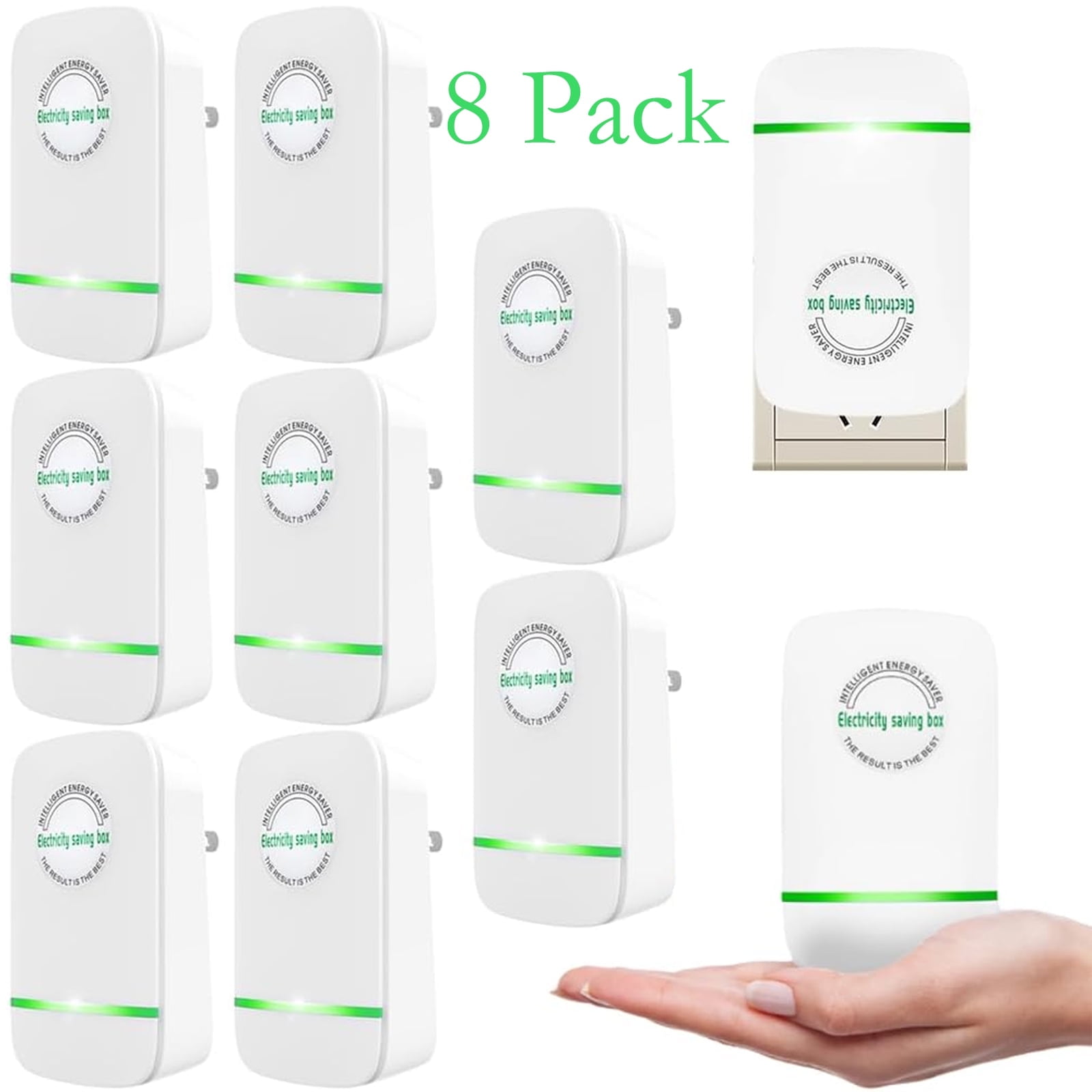 Hinzonek 8 Pcs Power Saver, Energy Saving Device, Power Saver ...