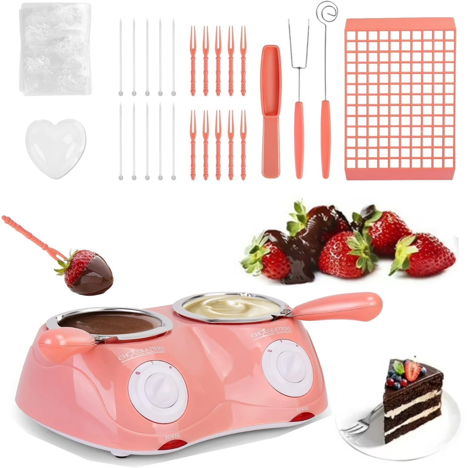 Hinzonek Electric Chocolate Melting Pot, Melting Pot Chocolate Fondue ...