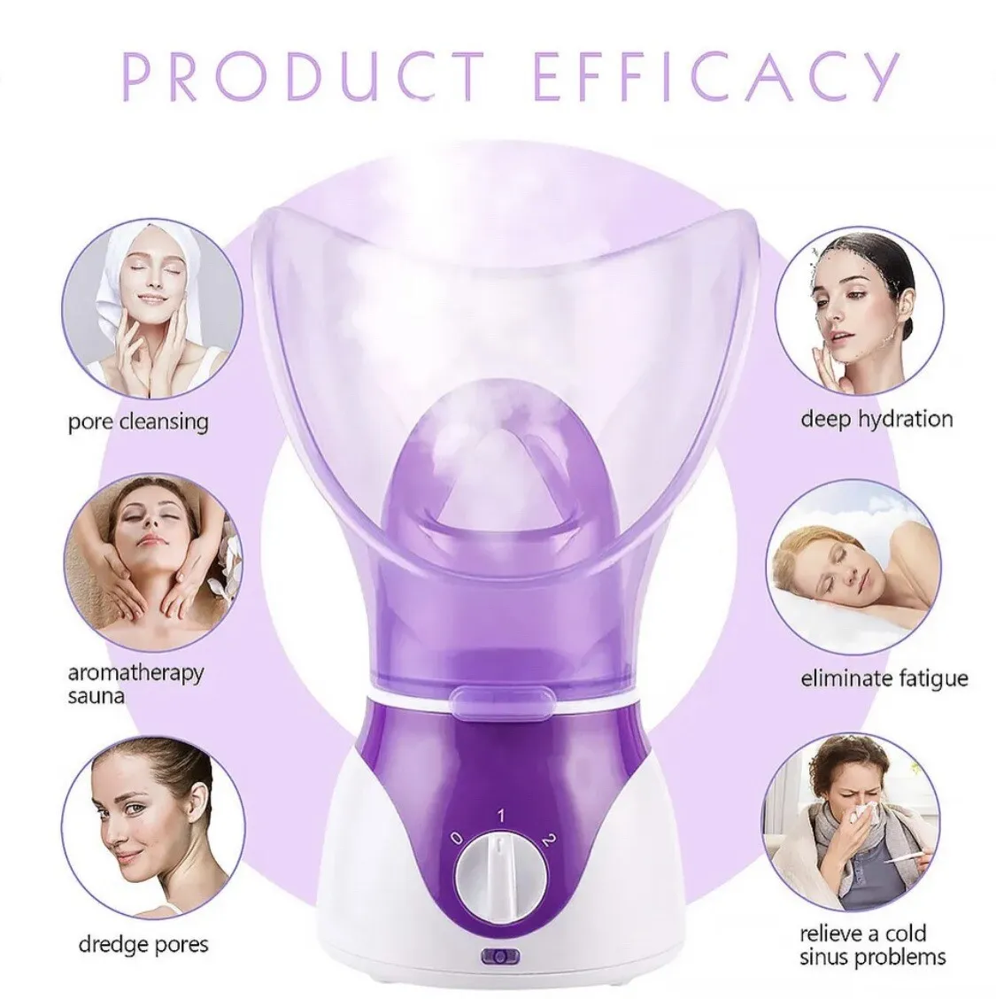 Hinzonek Facial Steamer, Face Humidifier, Spa Pores Steam Skin Clean ...