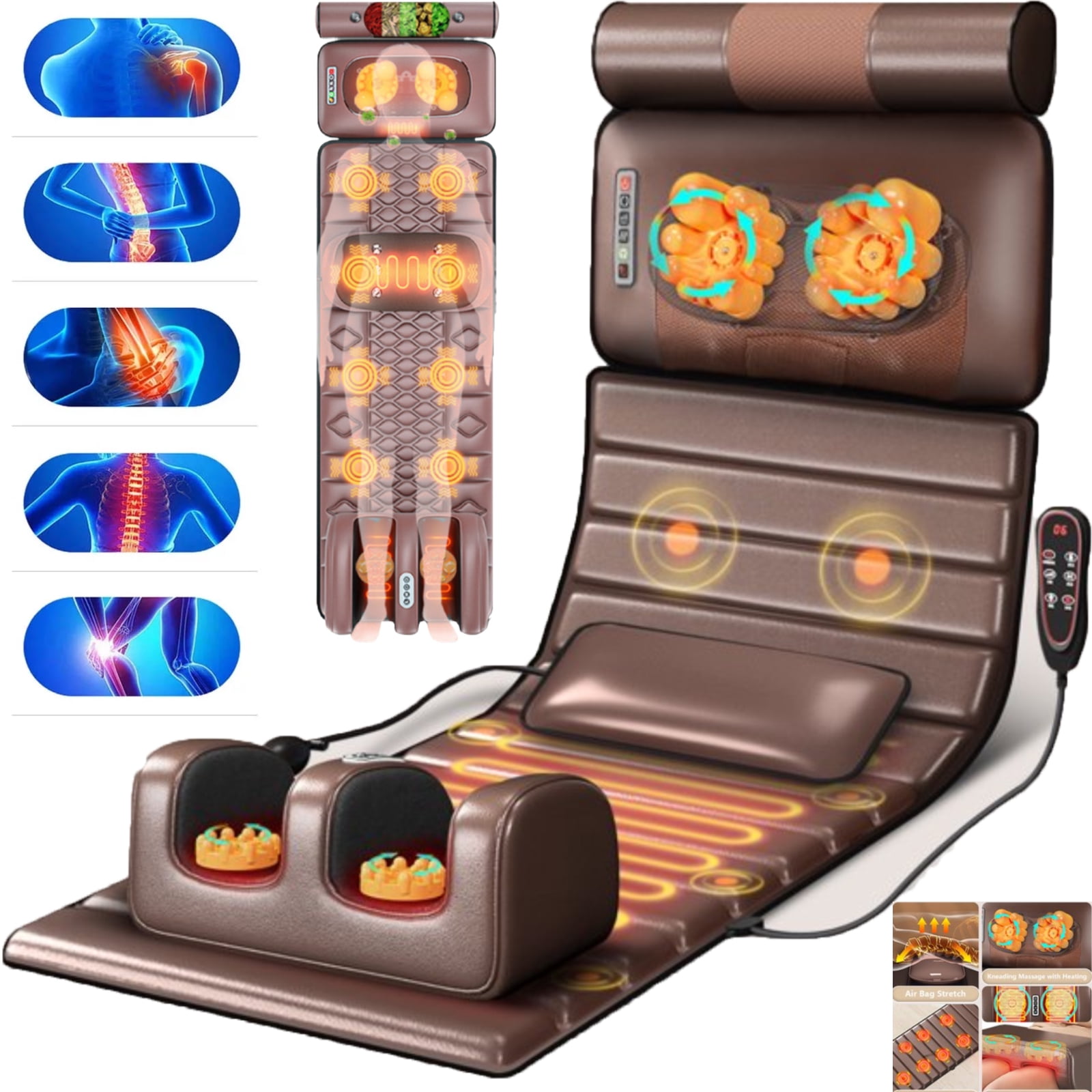 Hinzonek Full Body Electric Massage Mat, Multifunctional Muscle ...