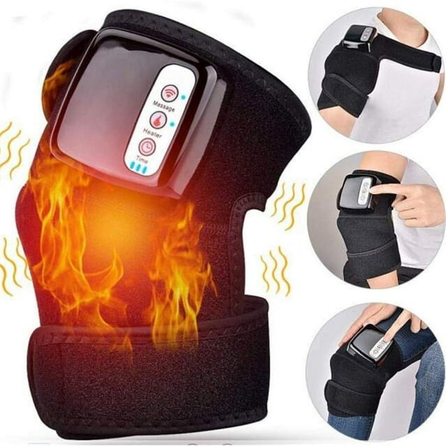 Hinzonek Heated Knee Brace Wrap,Heated Knee Massager, with Leg Knee ...