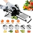 Hinzonek Multipurpose Veg Cutter, Stainless Steel Mandoline Slicer with ...