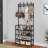 Kings Brand Furniture Entryway Corner Hallway Stand with Metal Hooks ...