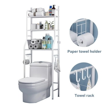 Costway 3-Tier Over-The-Toilet Bathroom Shelf Metal Frame Space Saver ...