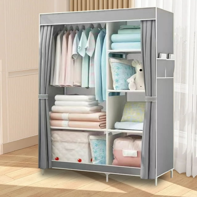 HioHa Portable Closet Storage Organizer Clothes Wardrobe Shoe Clothing ...