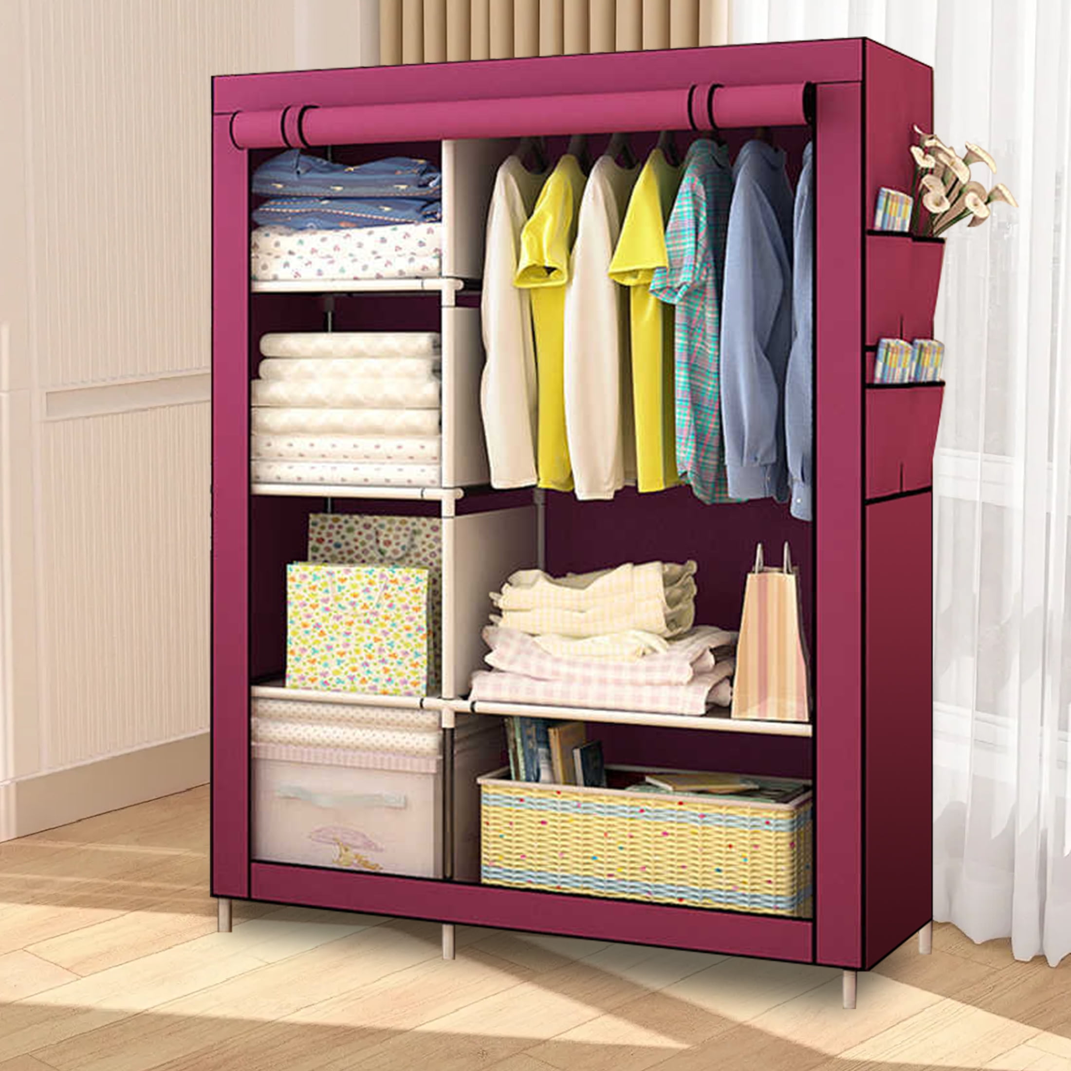HioHa Portable Closet, Wardrobe Closet Storage with Thickened Steel ...