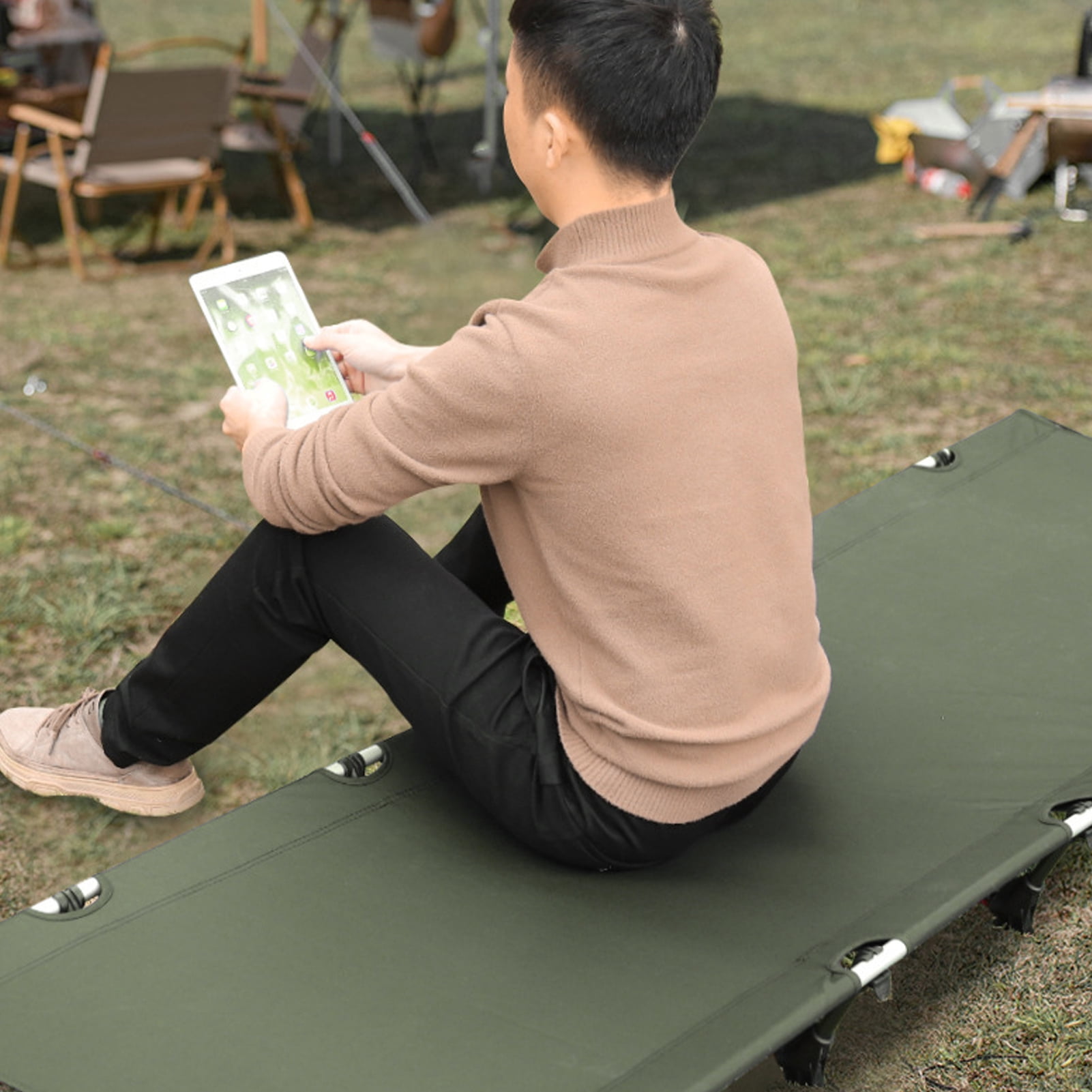 Hioecau Folding Bed,phoe Lightweight Folding Tent Camping Compact ...