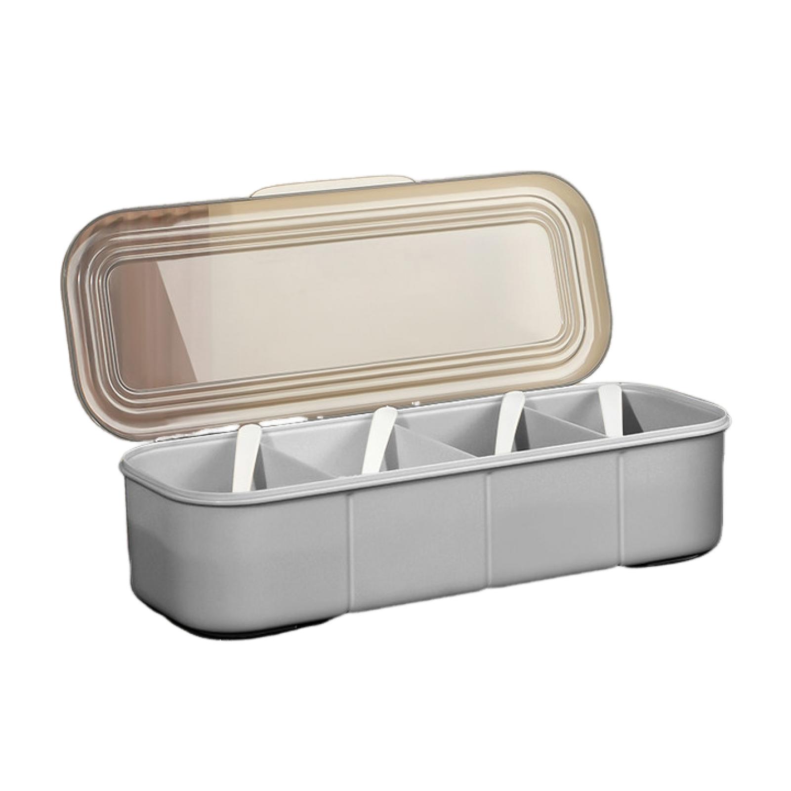Hioecau Seasoning Box,Condiment Server with Ice Tray Cold Serving Tray ...