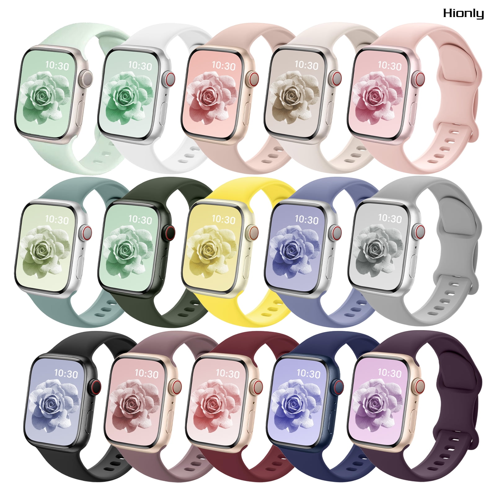Hionly 15 Pack Sport Bands Compatible with Apple Watch Bands for Women ...