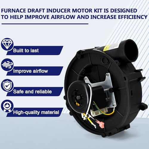 Hiorucet 0171M00001S Furnace Draft Inducer Motor Assembly Replacement for Goodman Amana ...