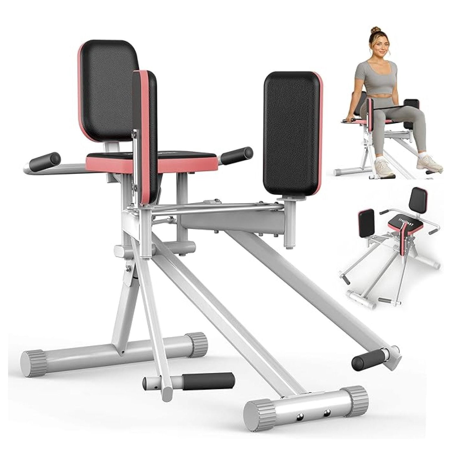 Hip Abductor Machine for Home Gym – 2-Level Adjustable Glute & Thigh ...