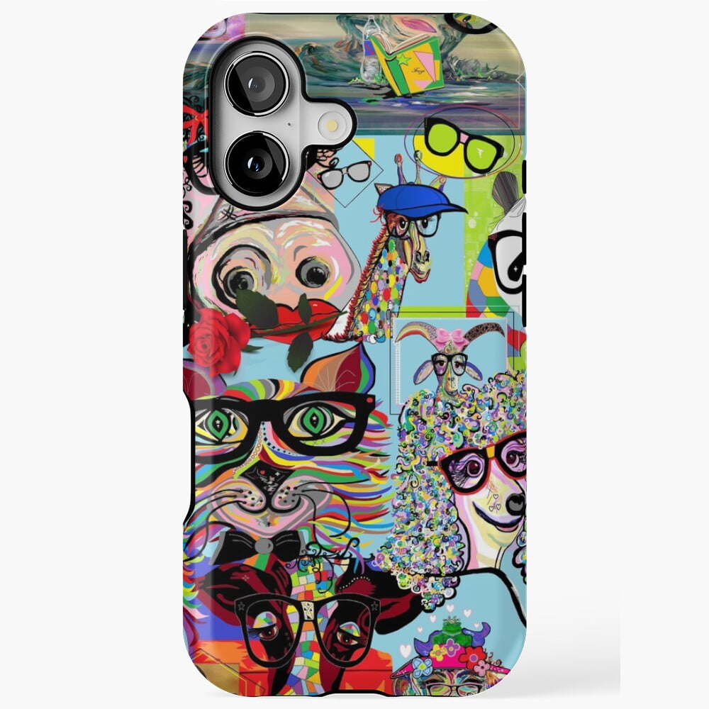 Hip Animals With Glasses Cool Kids Holiday Phone Case with iPhone 17 to ...