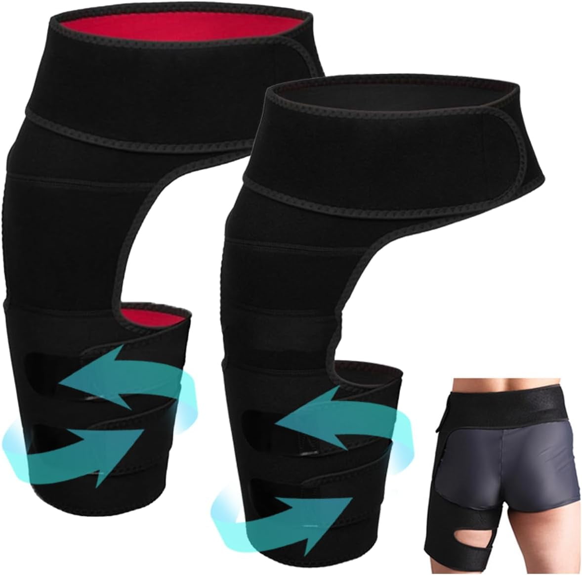 Hip Brace, Adjustable Sciatic Nerve Brace Thigh Hamstring Compression ...