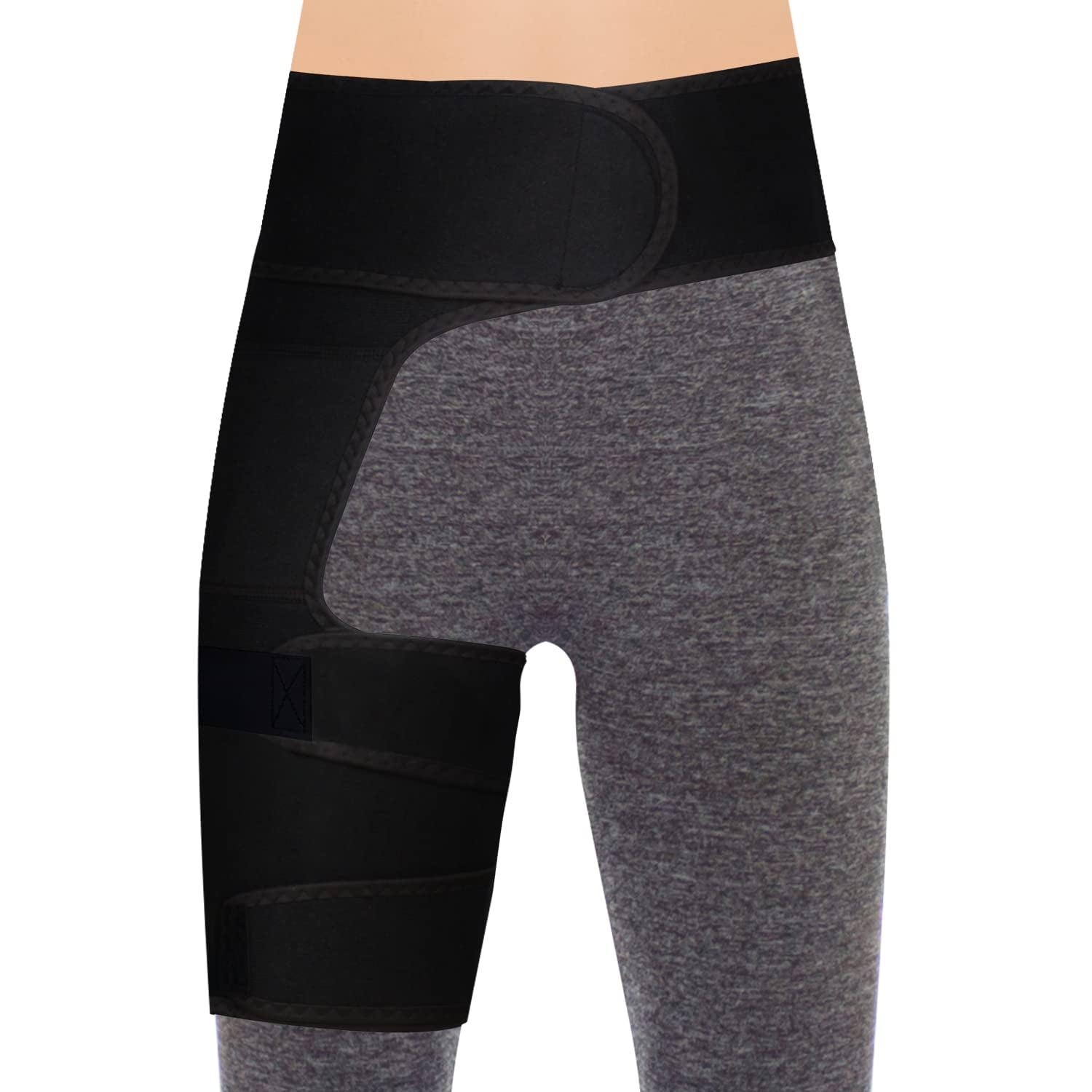 Hip Compression Brace, Adjustable Sciatic Nerve Brace Thigh Hamstring ...