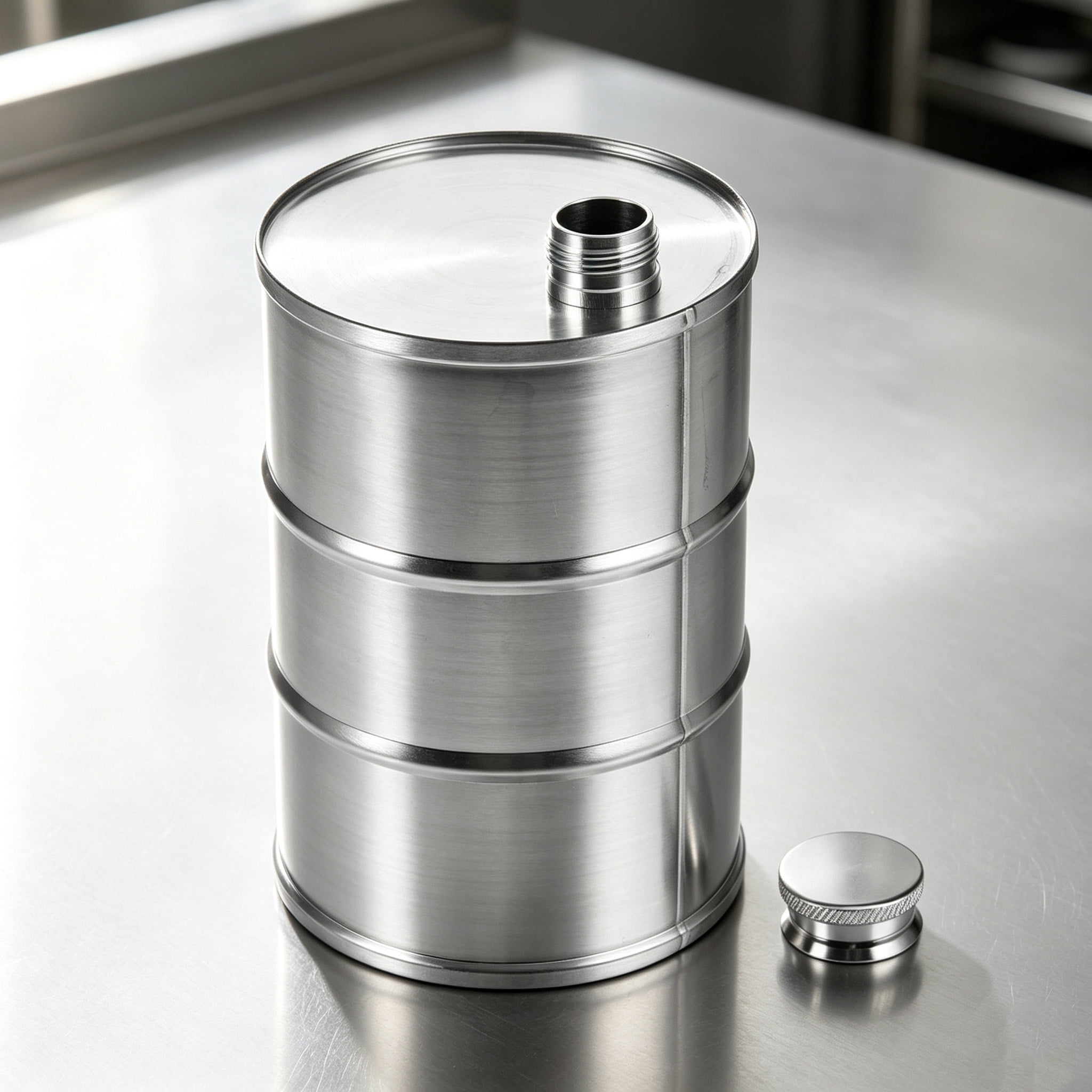 Hip Flask 25oz – Stainless Steel Oil Drum Hip Flask, 750ml Beer Barrel ...