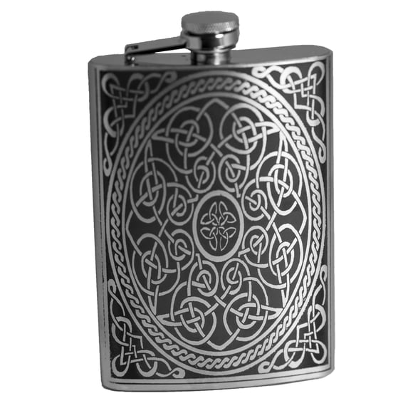 Hip Flask Plus 8oz Celtic Design Flask - Leak-Proof & Artistic Charm ...