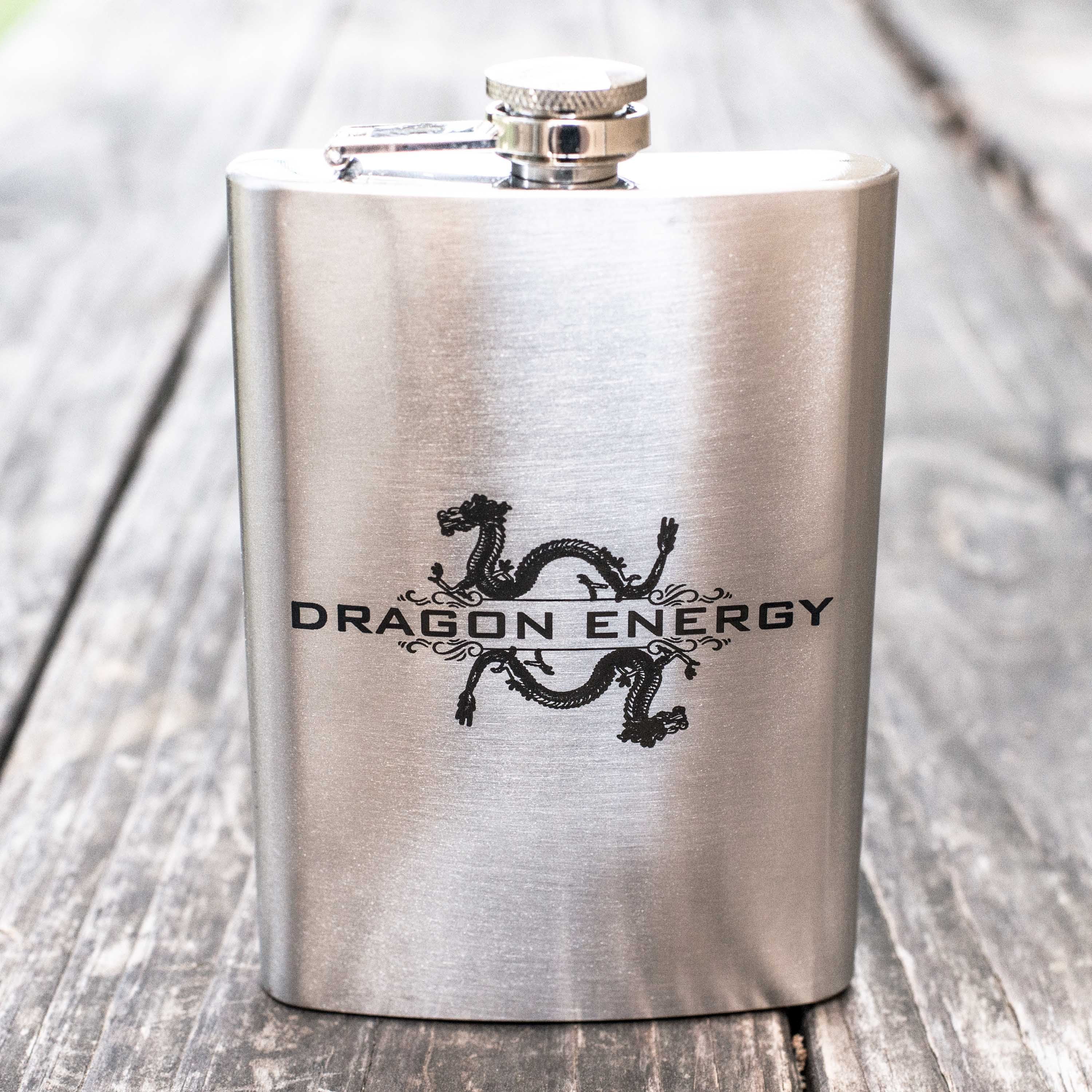 Hip Flask Plus 8oz Dragon Energy Flask - Leak-Proof & Mythical Charm ...