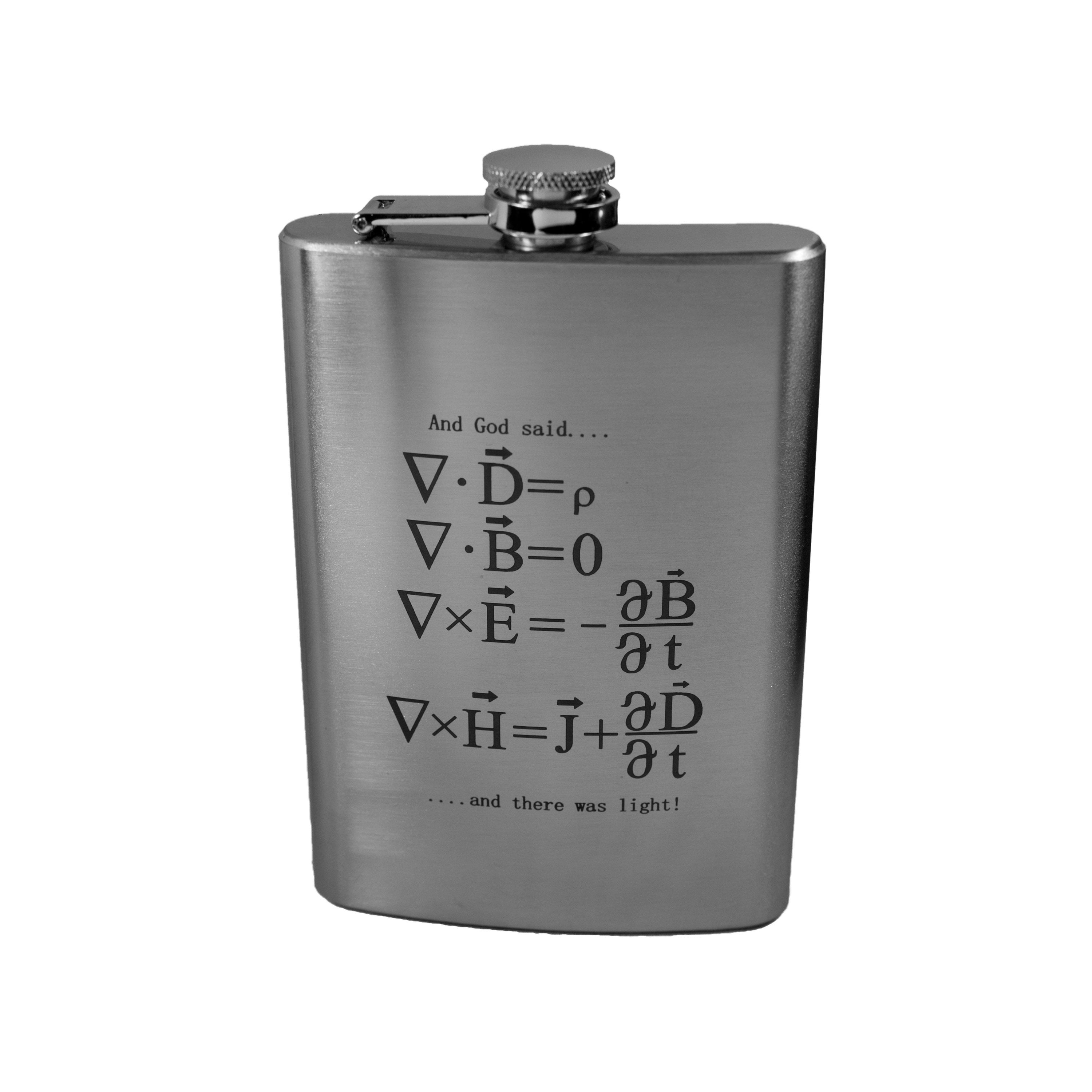 Hip Flask Plus 8oz Maxwell's Equation Flask - Leak-Proof - Walmart.com