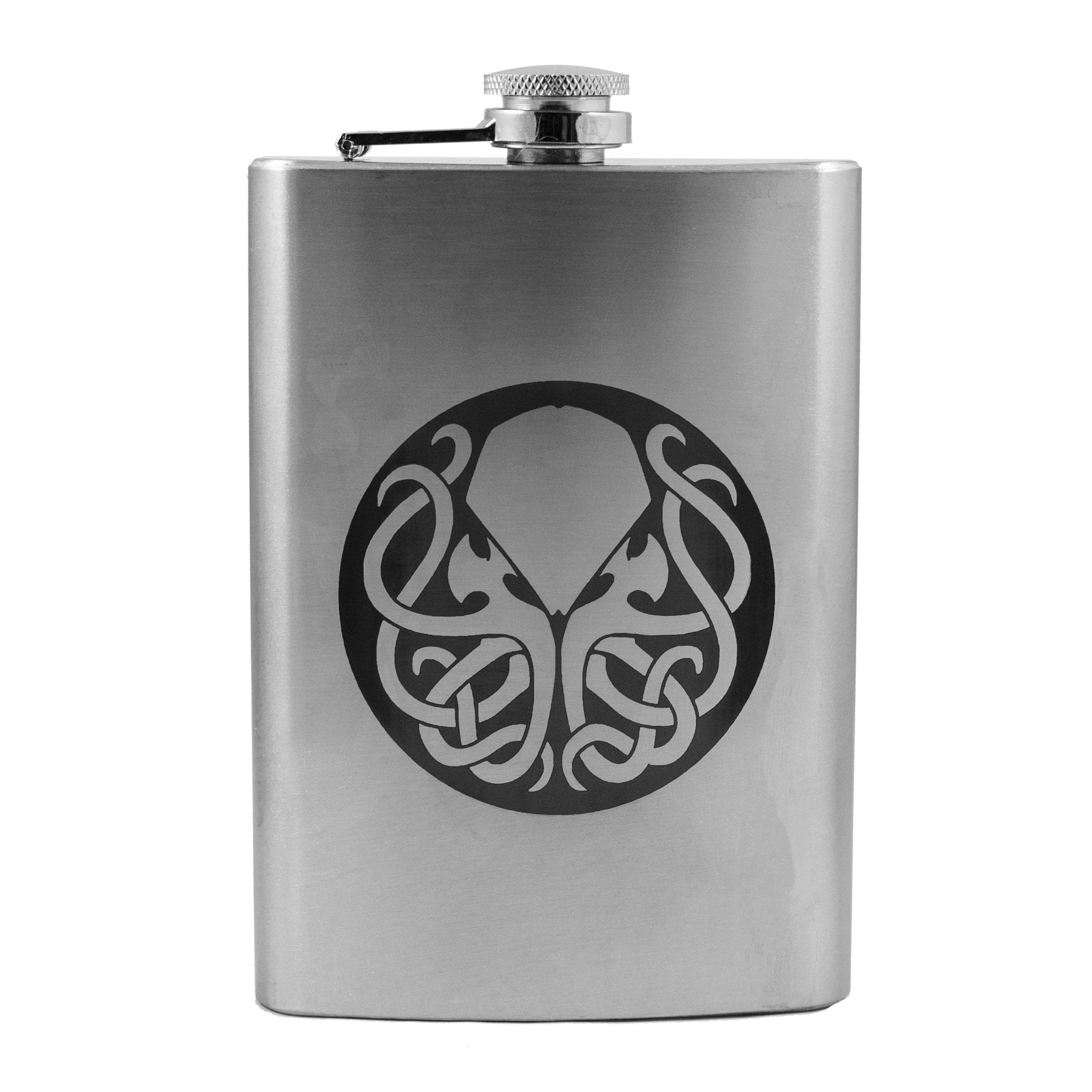 Hip Flask Plus Laser Engraved Stainless Steel 8oz Flask - Cthulhu ...
