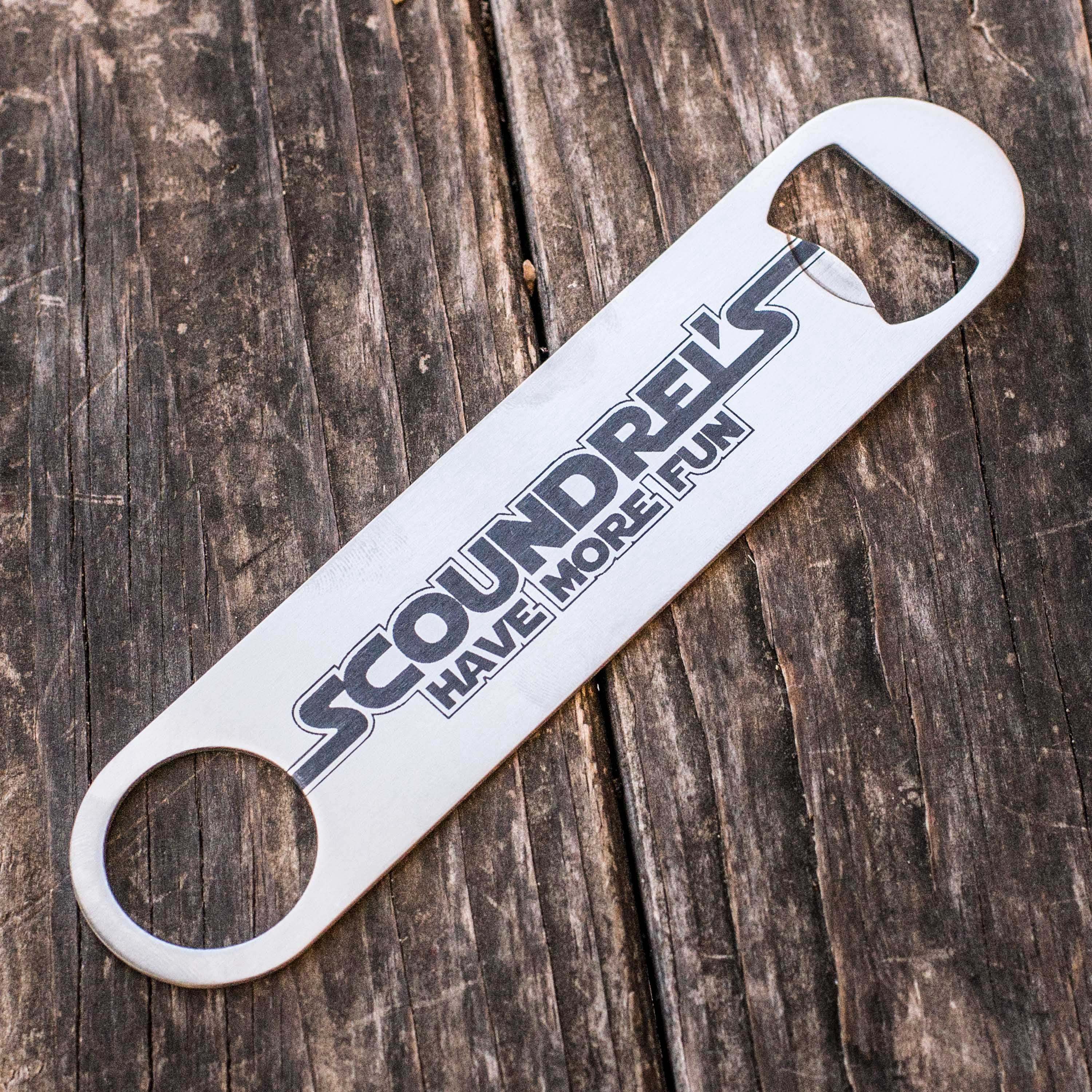 Hip Flask Plus scoundrels Have More Fun Stainless Steel Bottle Opener ...