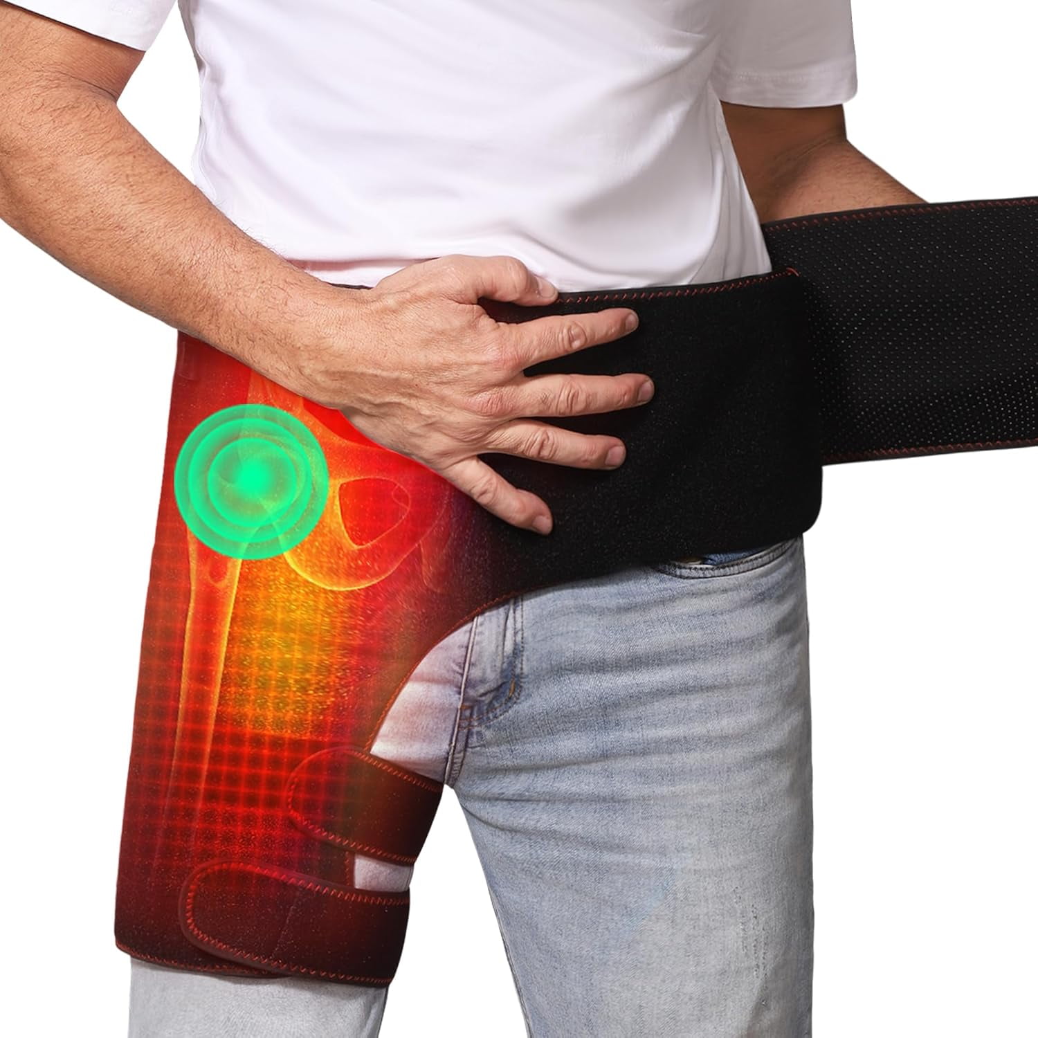 Hip Heating Pad, Electric Heated Hip, Hip Massager Vibration, Thigh ...