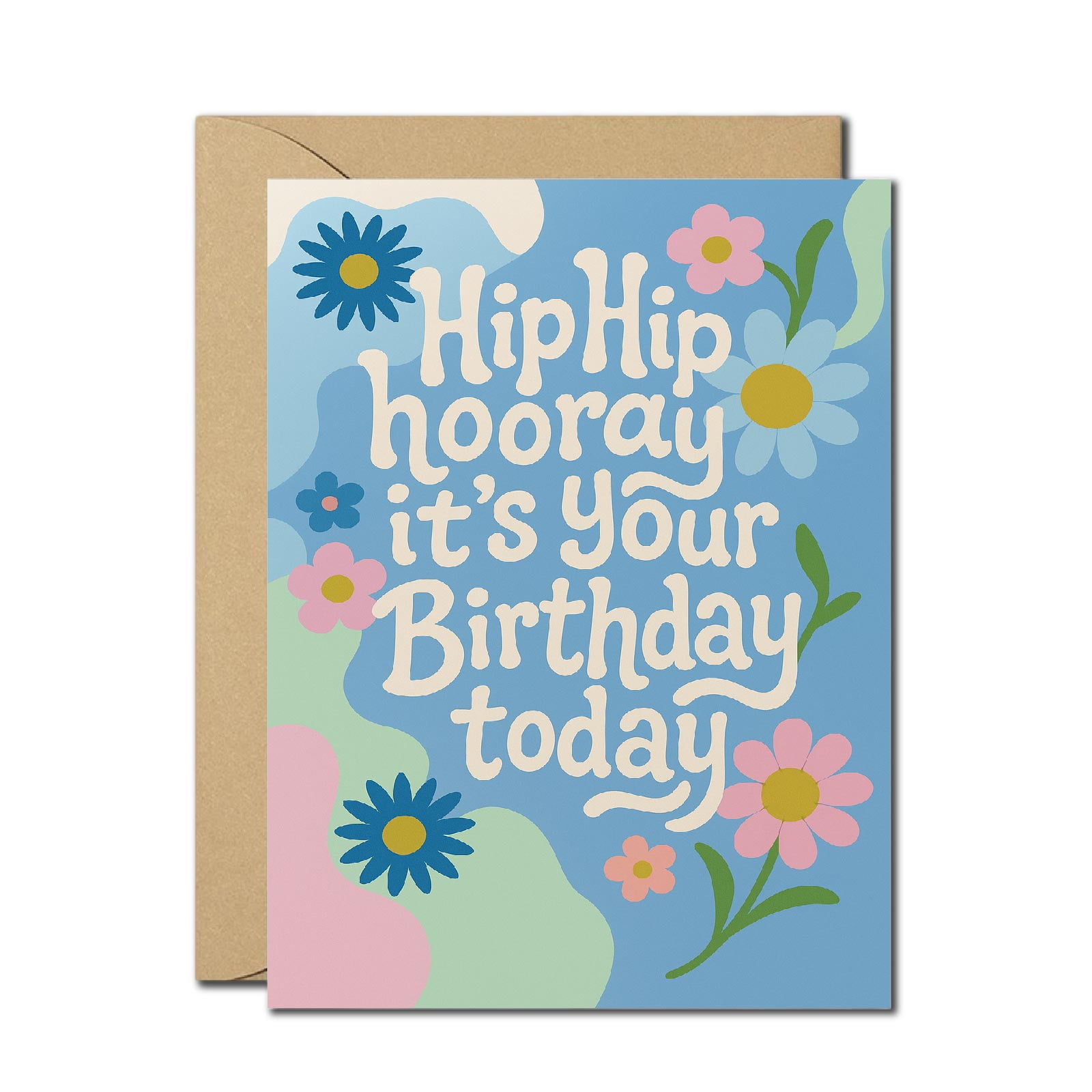 Hip Hip Hooray Birthday Card - Colorful Design with Envelope for ...