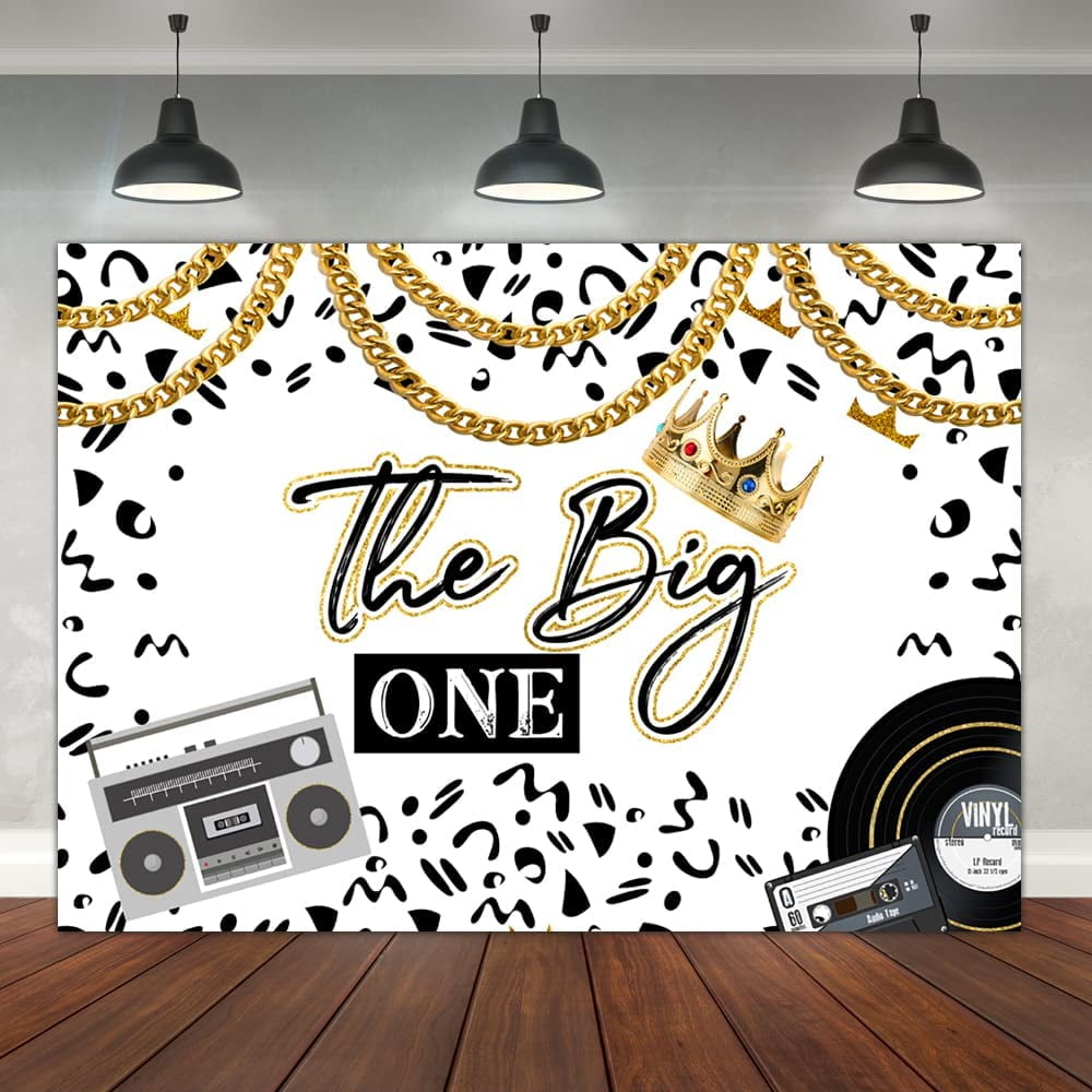 Hip Hop 1st Birthday Backdrop Leopard Our Notorious is The Big One ...