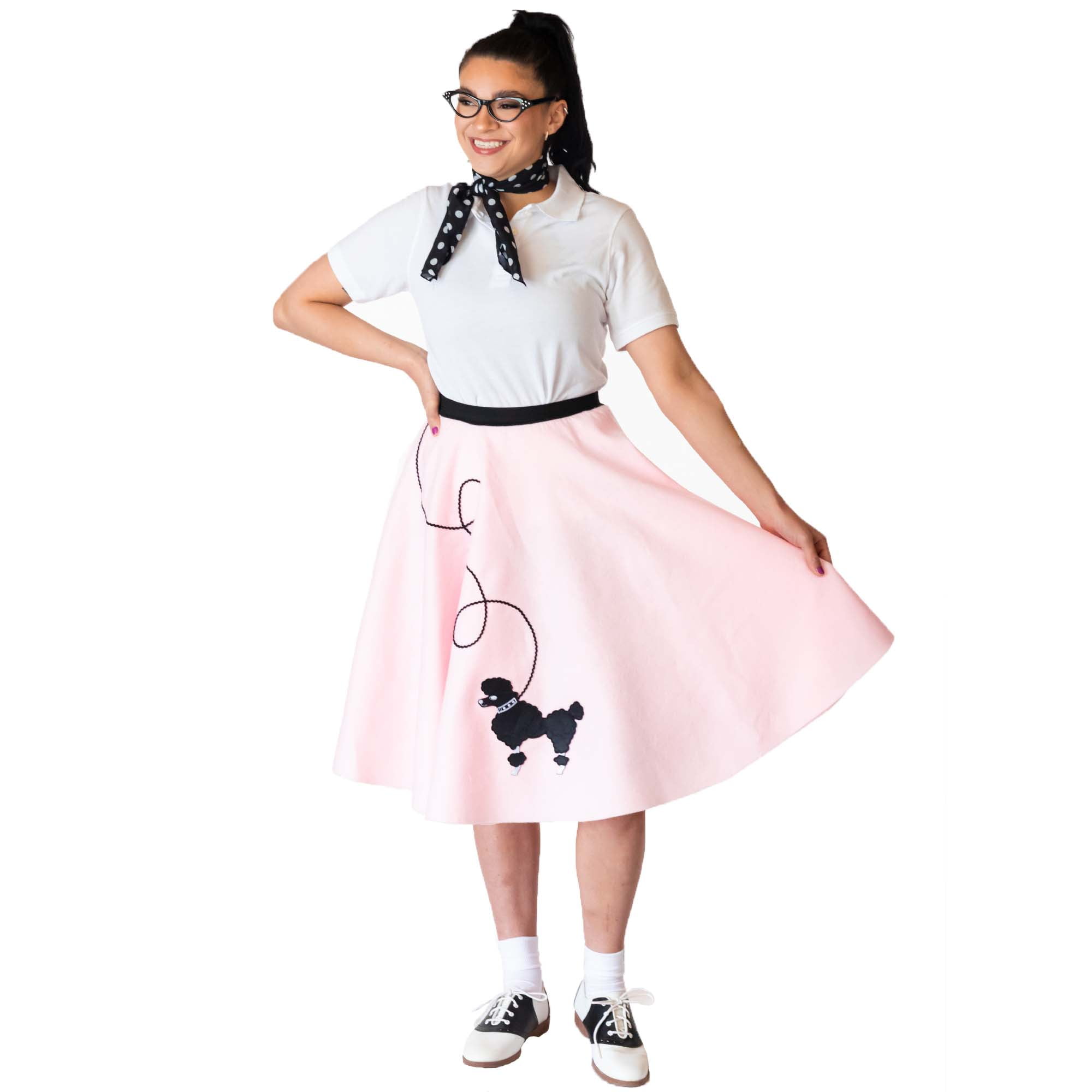 Hip Hop 50's Shop 1950s Adult 4 Piece Poodle Skirt Costume Outfit for ...