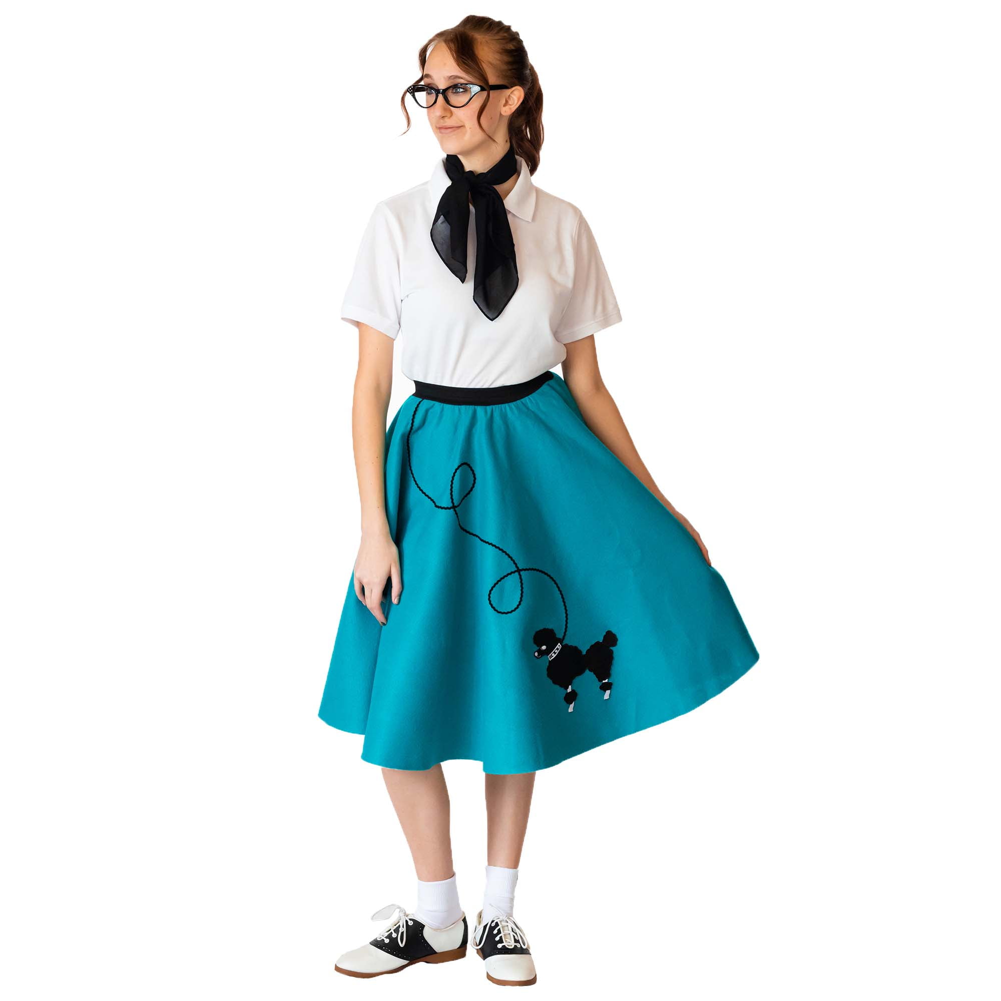Hip Hop 50's Shop 1950s Adult 4 Piece Poodle Skirt Costume Outfit for ...