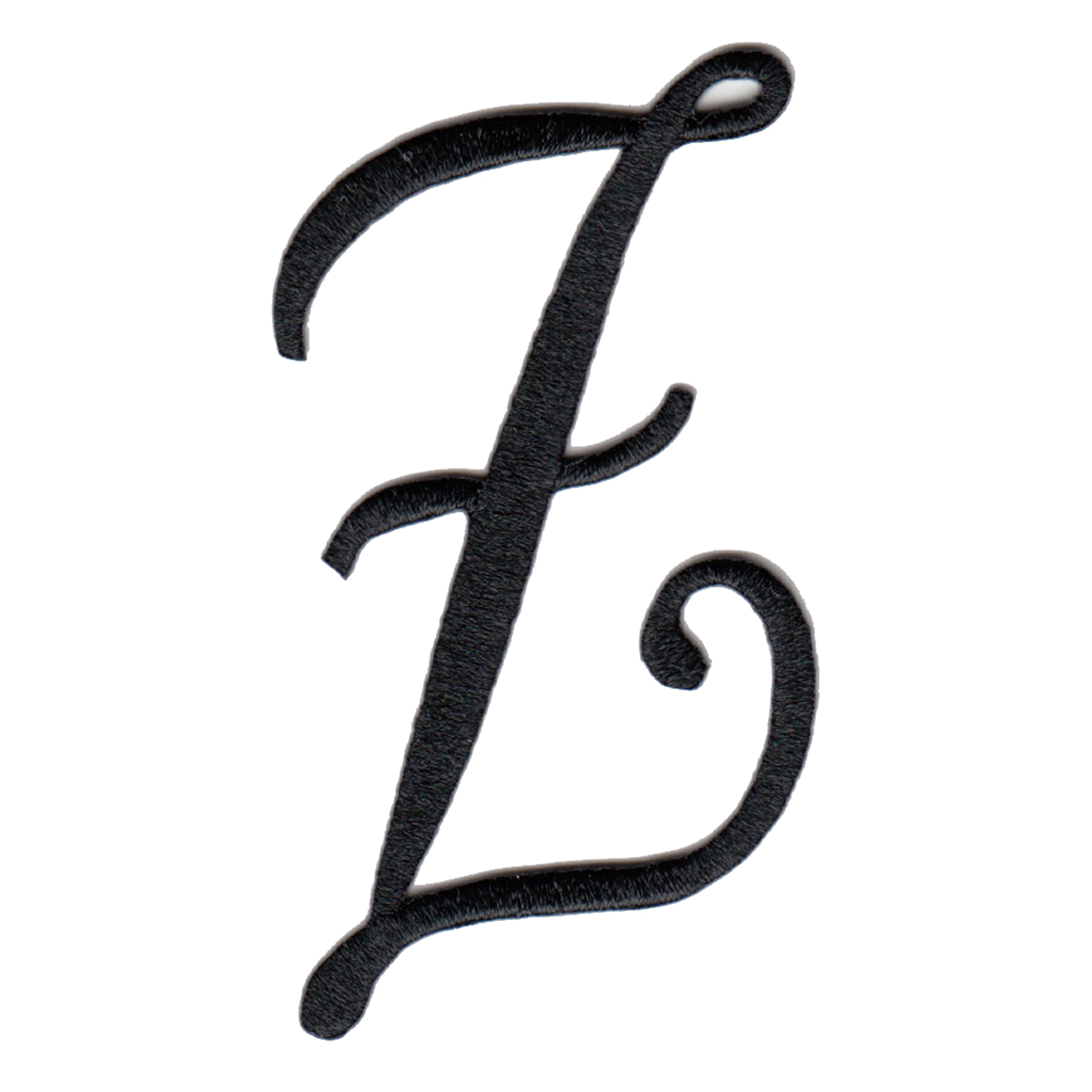Hip Hop 50's Shop 2.5" Black Script Embroidered Alphabet Custom Letter ...