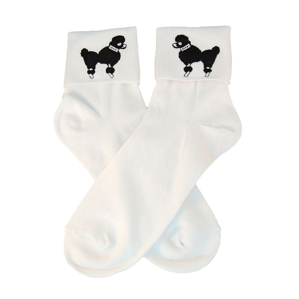 Hip Hop 50's Shop Girls Bobby Socks W/Poodle Applique for Children ...