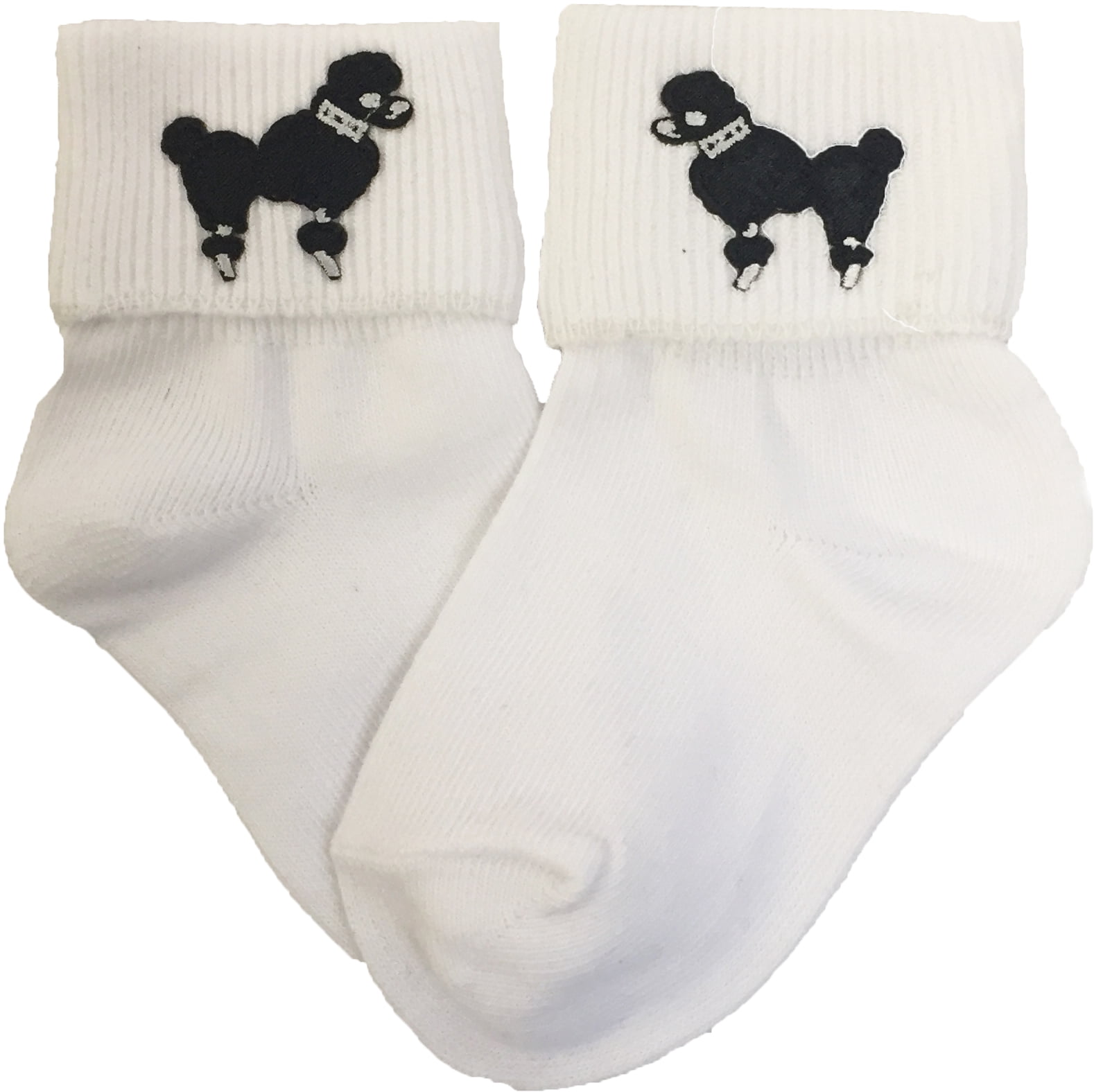 Hip Hop 50's Shop Girls Bobby Socks W/Poodle Applique for Toddlers ...