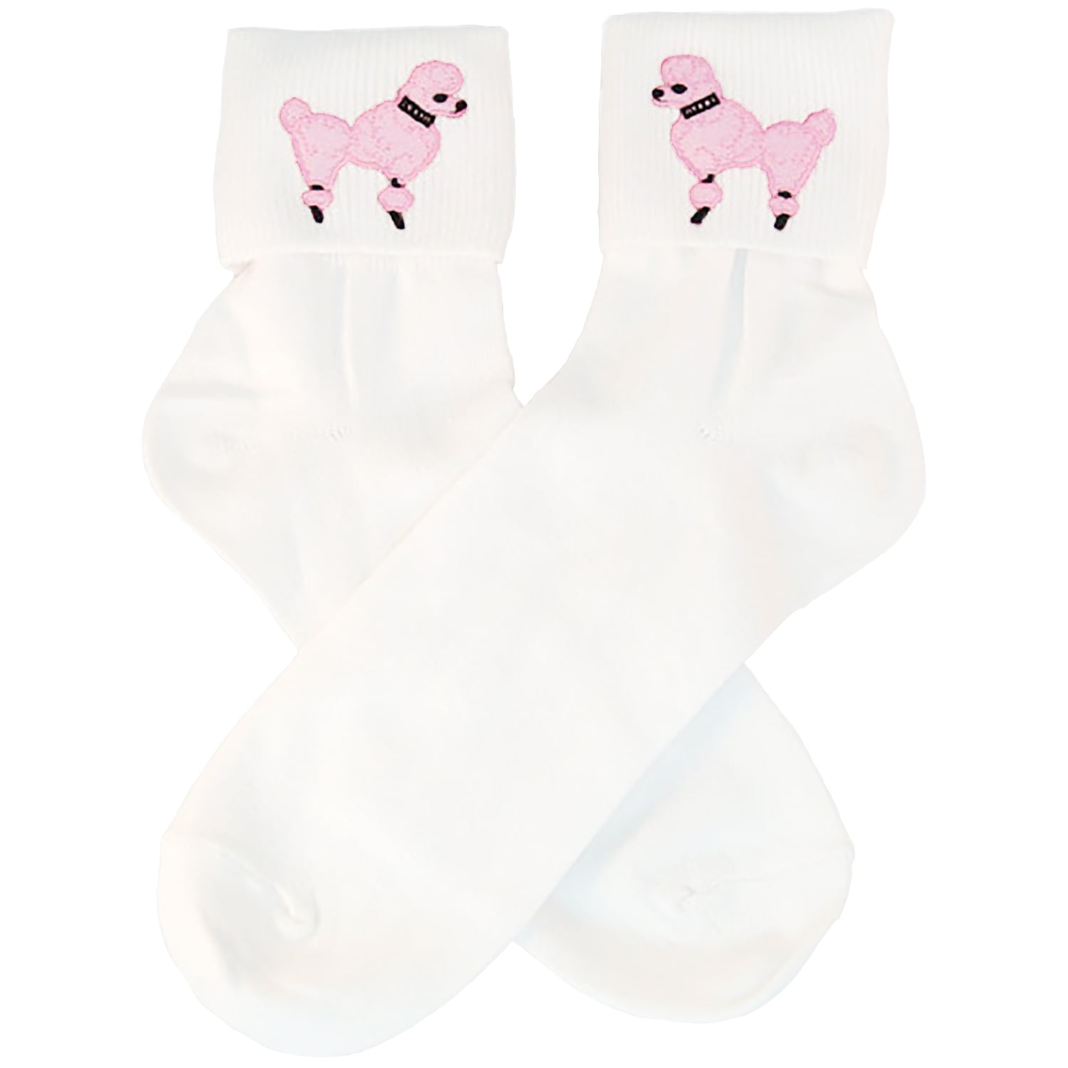 Hip Hop 50's Shop Womens Bobby Poodle Sock with Poodle Applique for ...