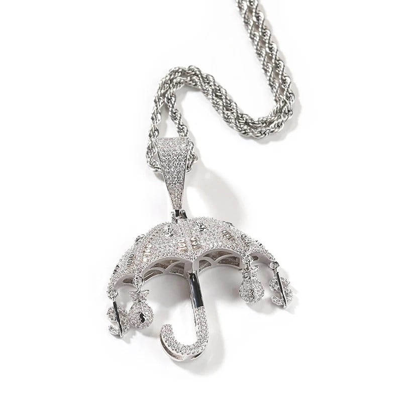 Hip Hop 5A+ CZ Stone Paved Bling Iced Out Dollars Money Bag Purse ...