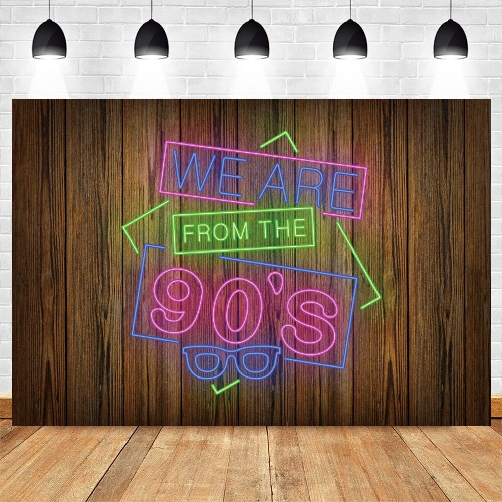 Hip Hop 90‘s Birthday Party Decoration Backdrop Rewind To The 90s Party ...