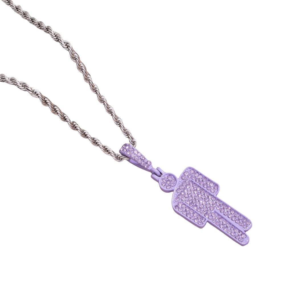 Hip Hop Bad Guy Villain Necklace,Stainless Steel Round Head Zircon Hip ...