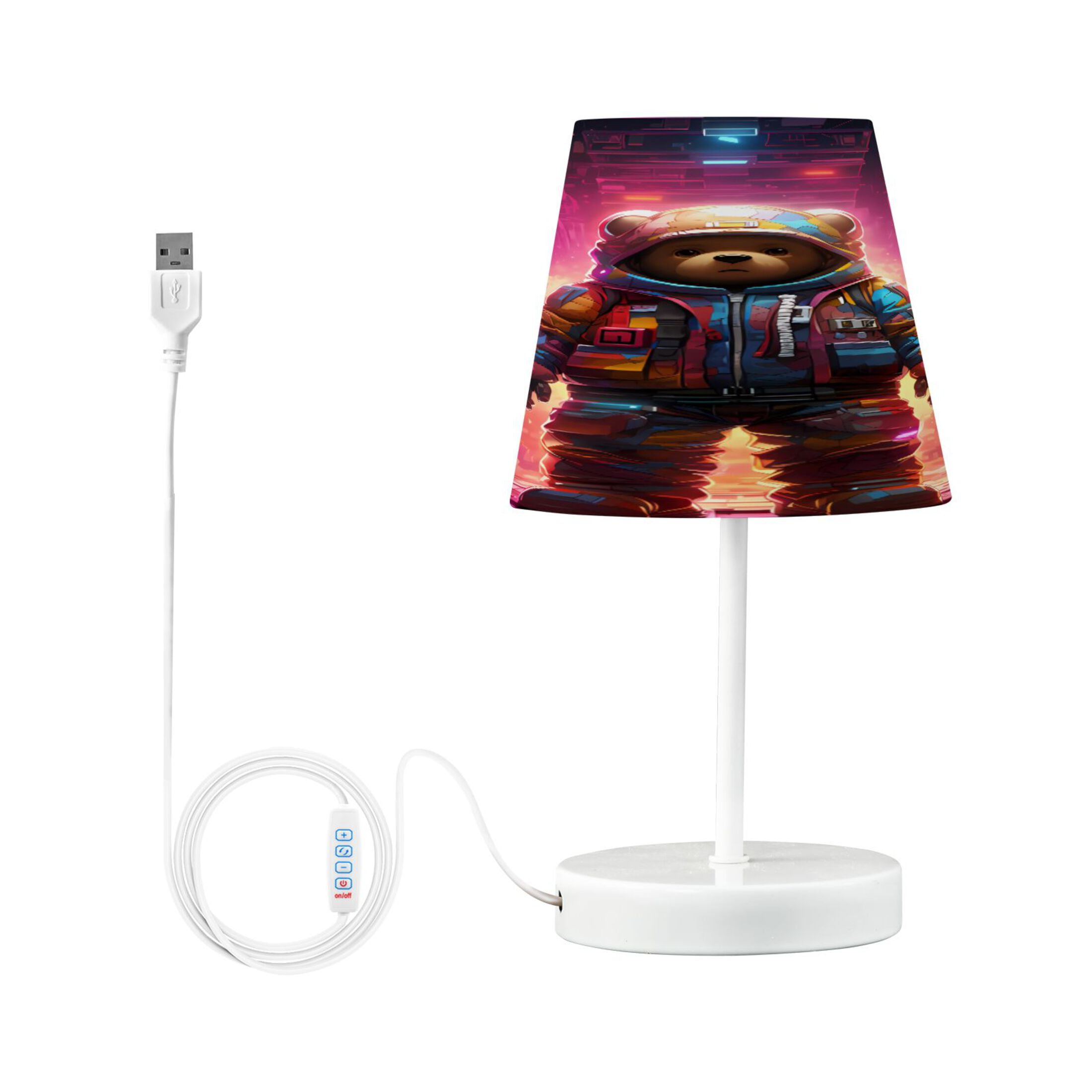 Hip Hop Bear Astronaut Desk Lamp LED Table Nightstand Lamps with 3 ...
