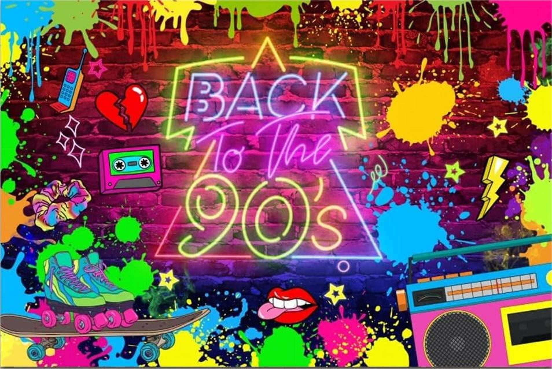 Hip Hop Birthday Party Backdrop Throwback Retro Banner r Graffiti 80's ...