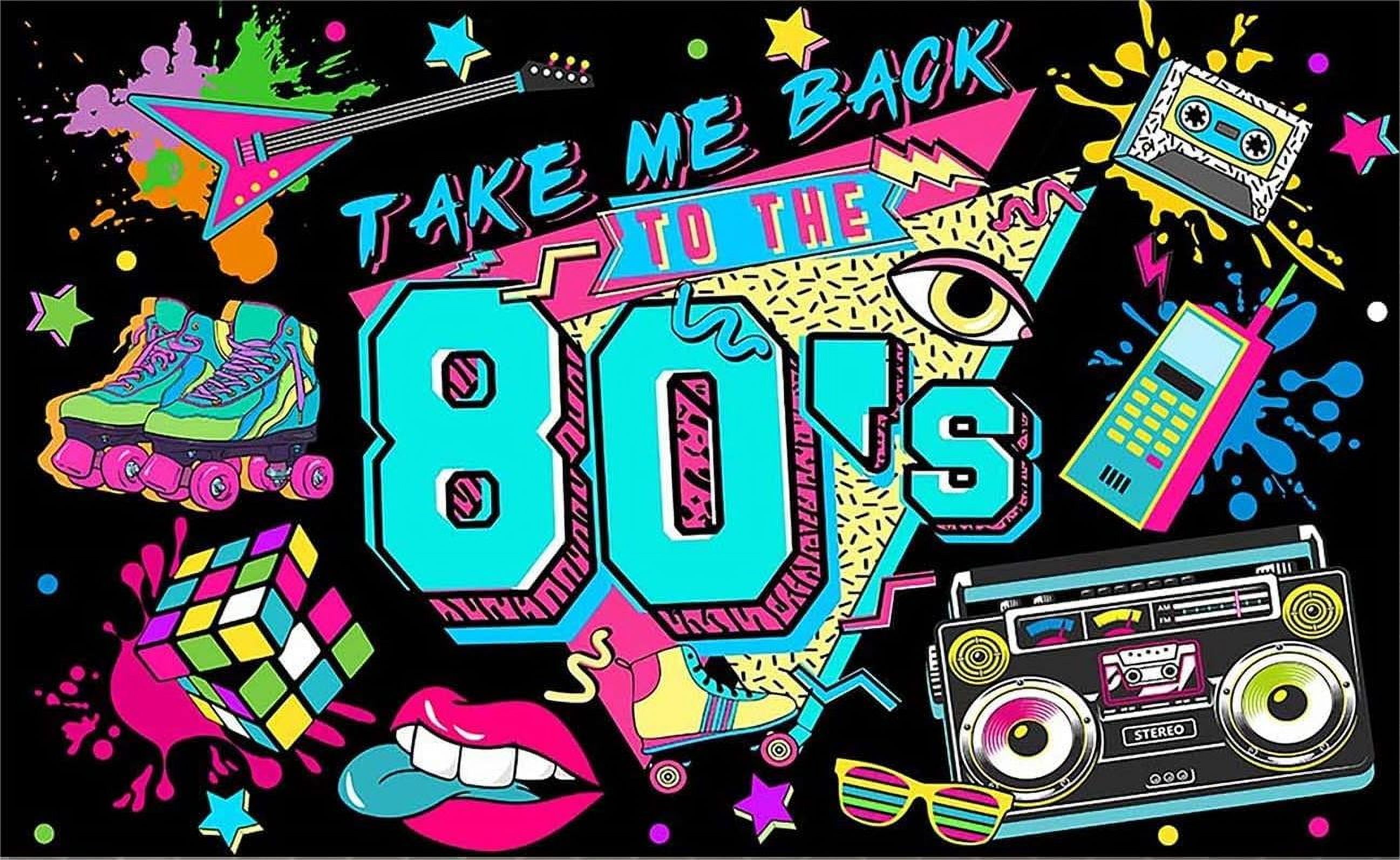 Hip Hop Birthday Party Backdrop Throwback Retro Banner r Graffiti 80's ...