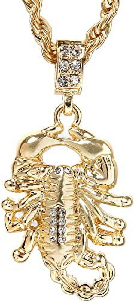 Hip Hop Bling Gold Tone The Scorpion King Pendant 24" Rope Chain #1078 ...