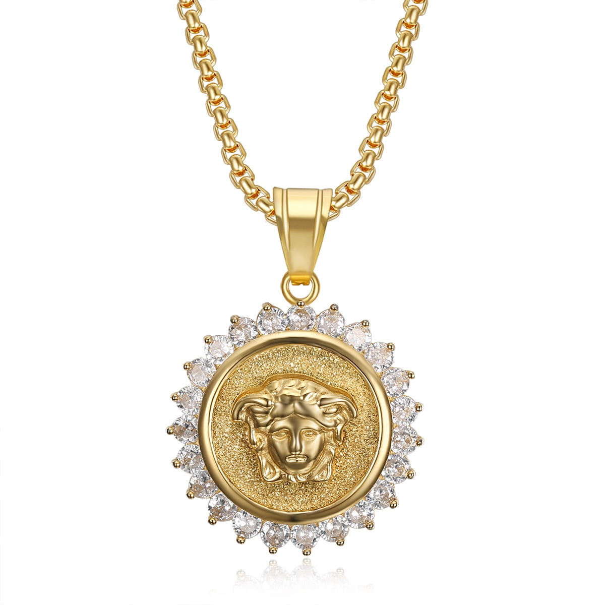 Hip Hop Bling Iced Out Solid 14K Yellow Gold Ancient Greek mythology ...